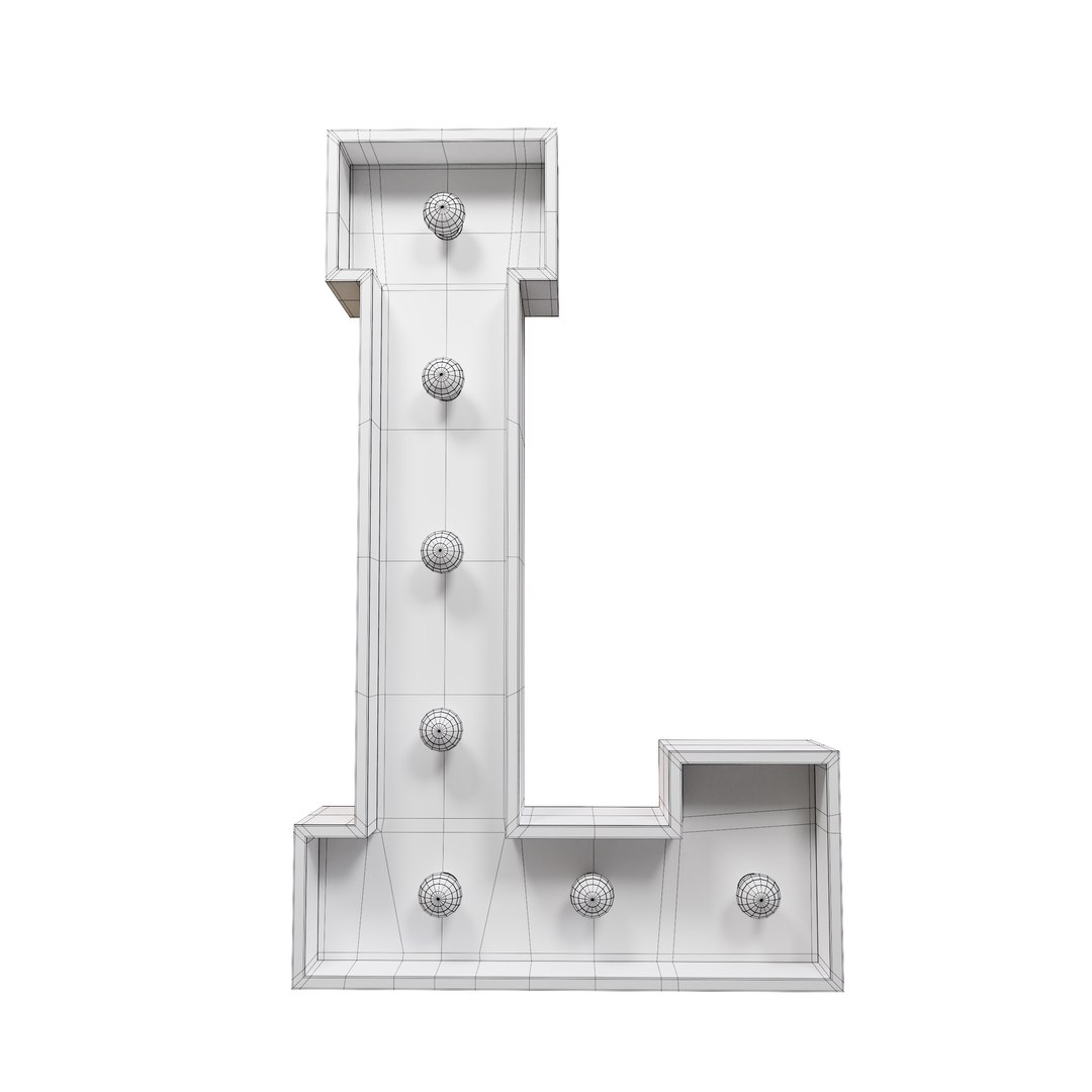 Marquee Letter L Glow Sign 3dmodel 3D Model - TurboSquid 1975479