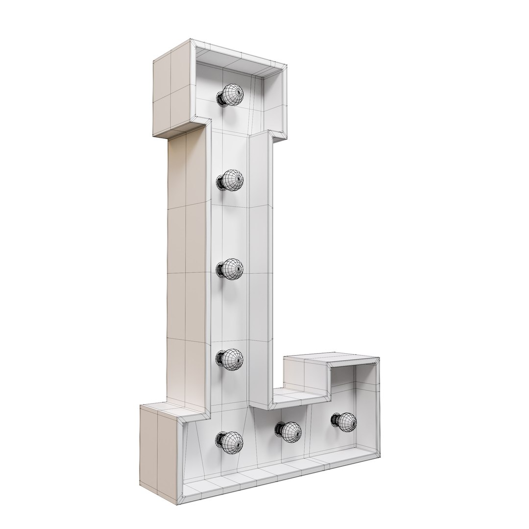 Marquee Letter L Glow Sign 3dmodel 3D Model - TurboSquid 1975479