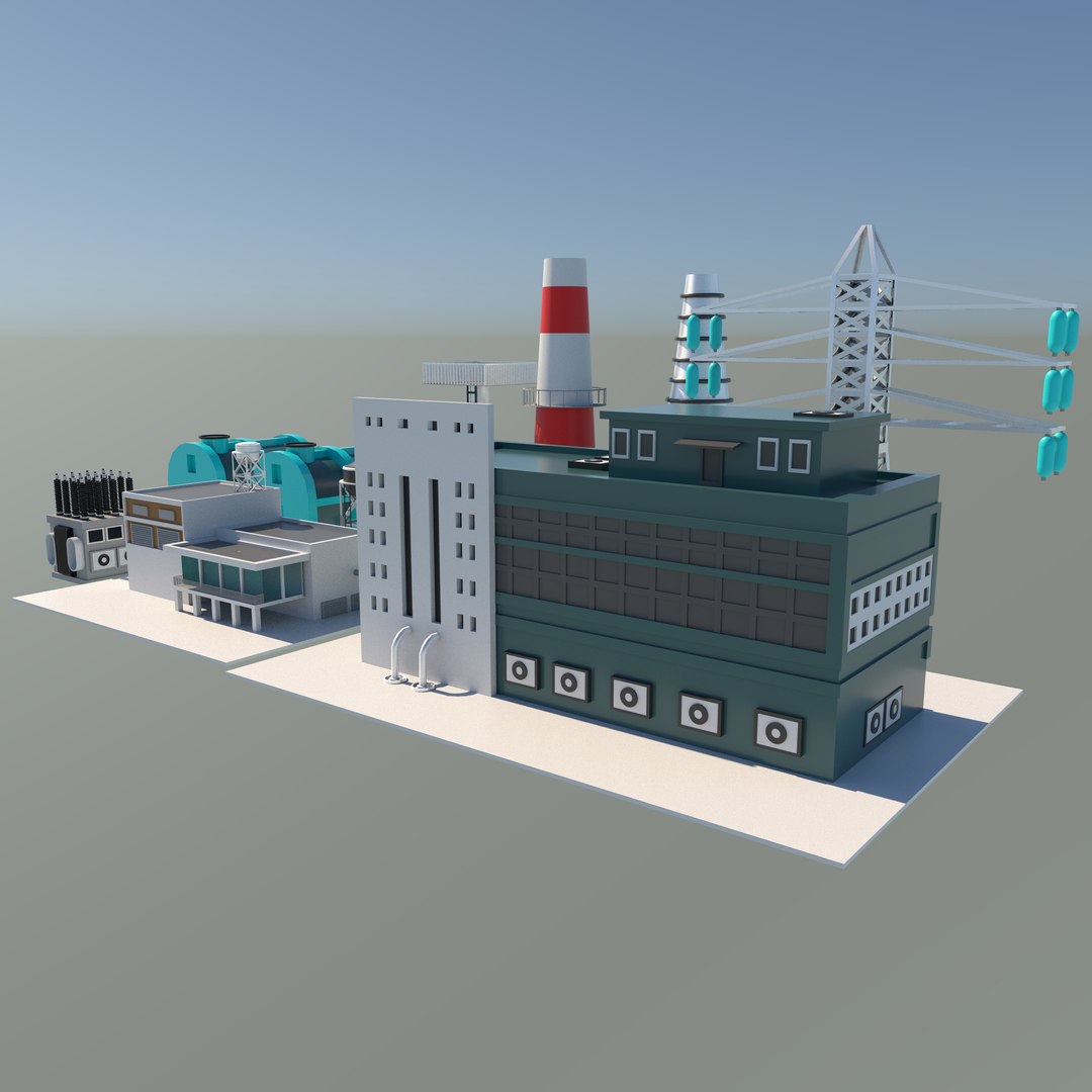 3D Industrial Buildings Low-poly 3D Model - TurboSquid 2341669
