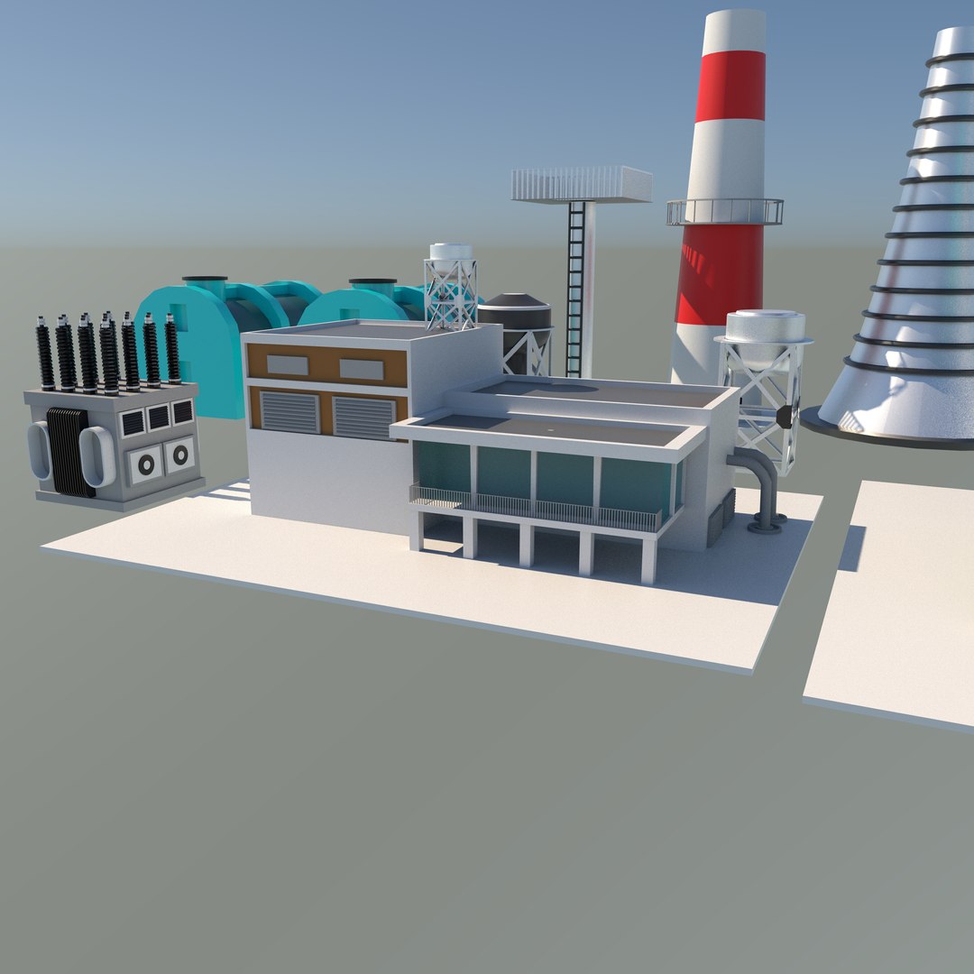 3D Industrial Buildings Low-poly 3D Model - TurboSquid 2341669