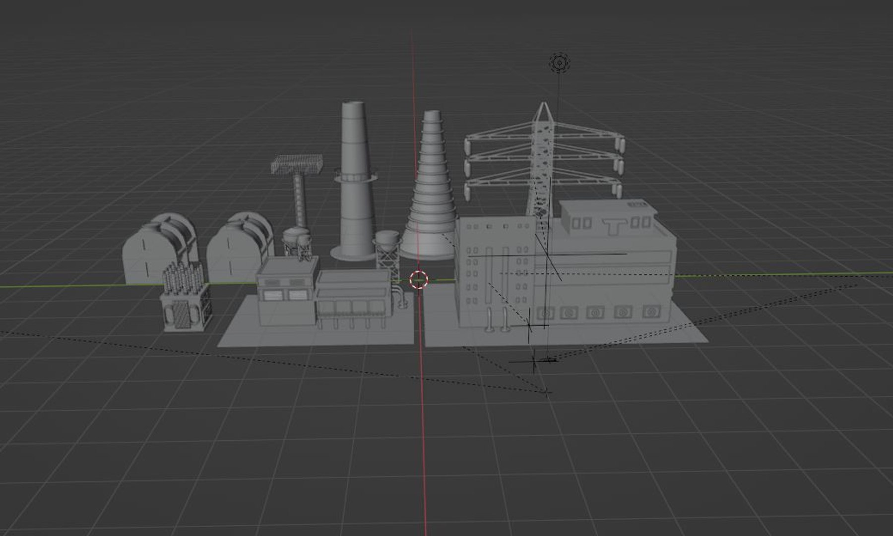 3D Industrial Buildings Low-poly 3D Model - TurboSquid 2341669