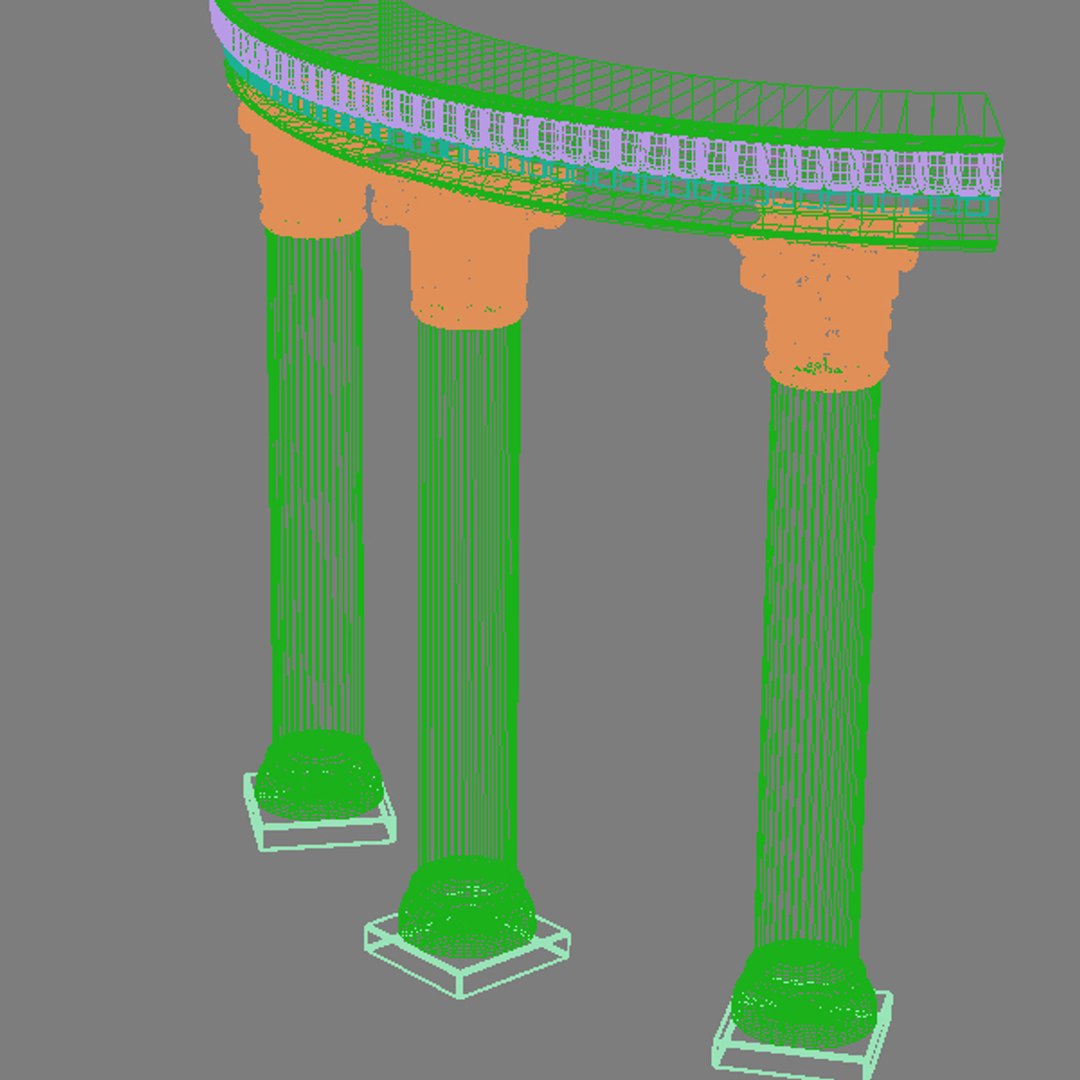 3d Stone Column
