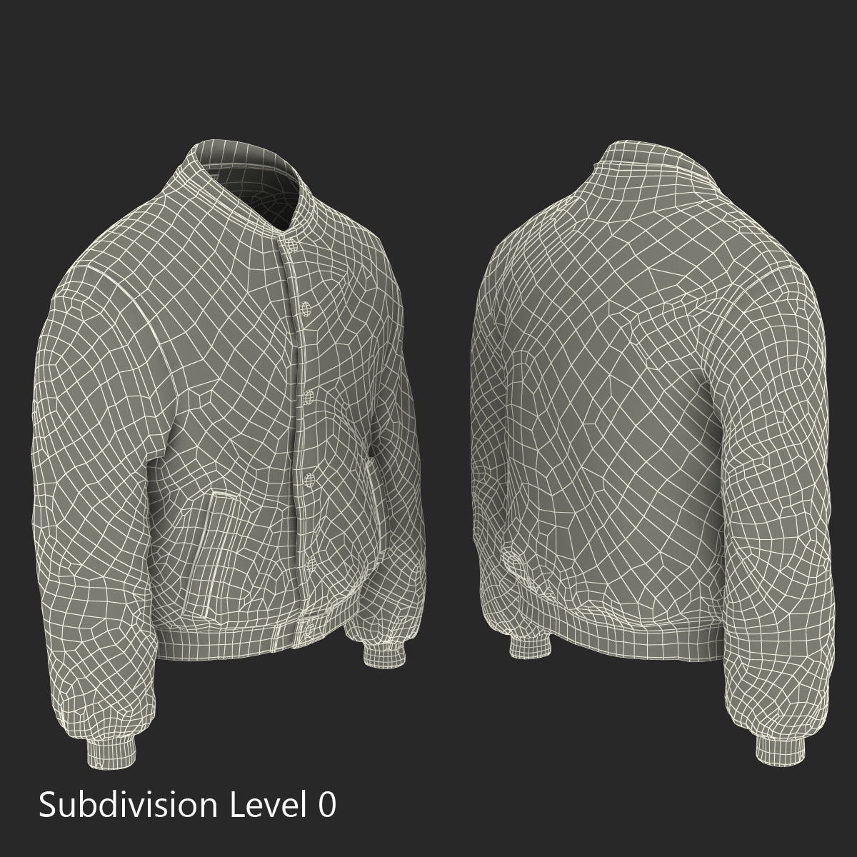 baseball jacket 3d max
