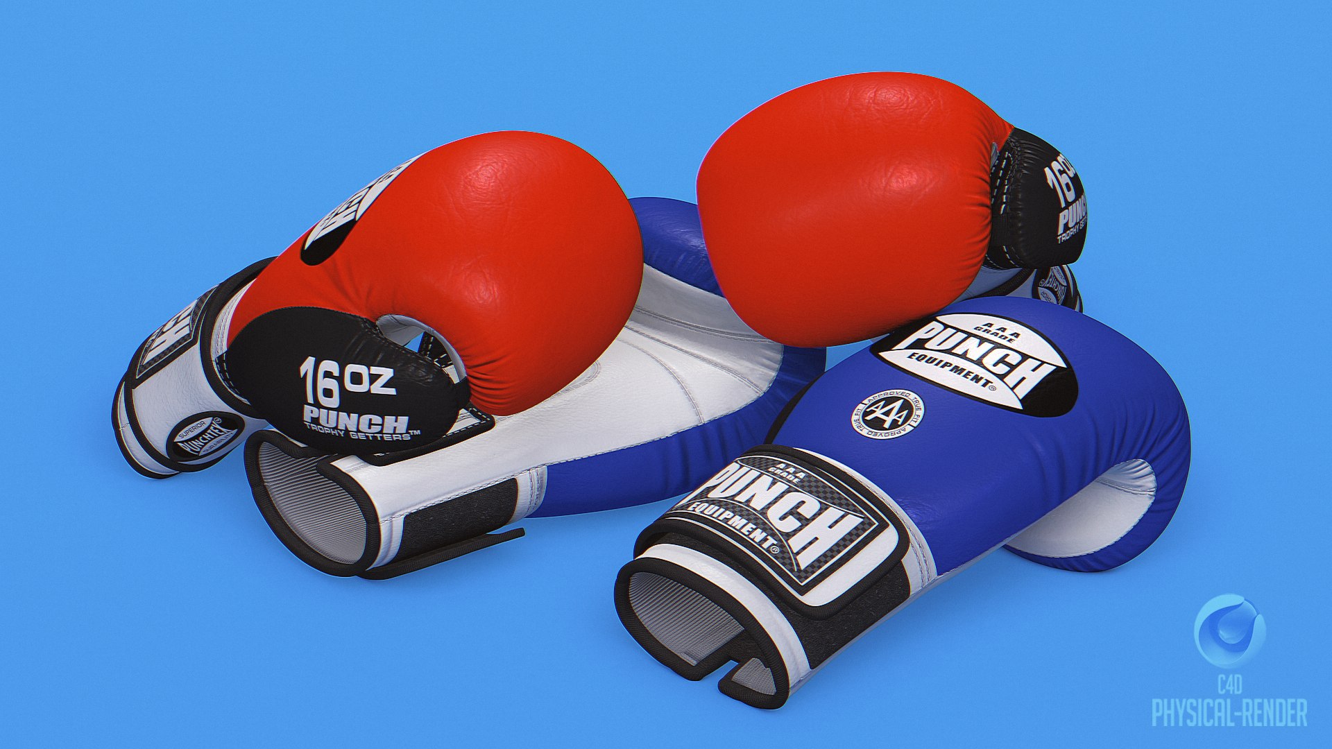 PUNCH Trophy Getters Boxing Gloves Sparring 8K 3D - TurboSquid 2013017
