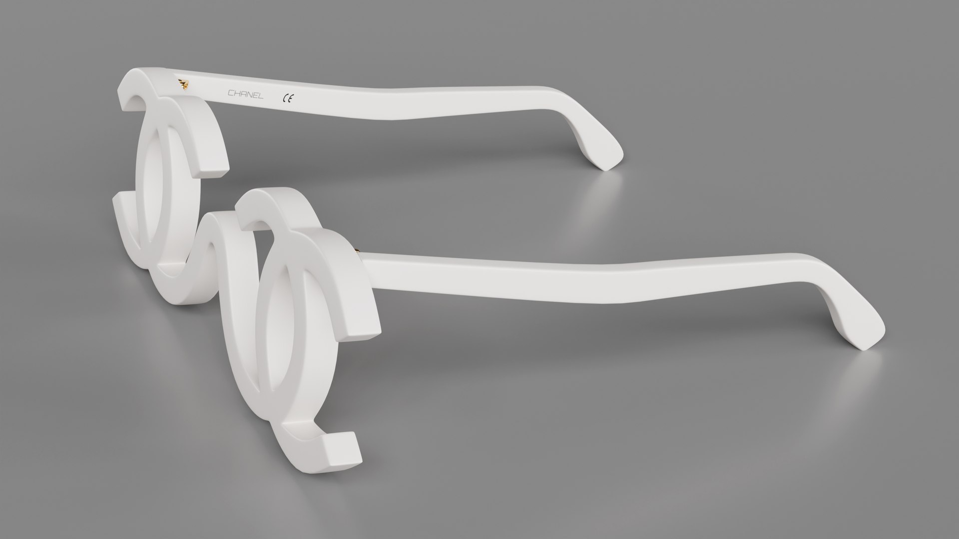 3D CC Logo Futuristic Sunglasses - TurboSquid 2113687