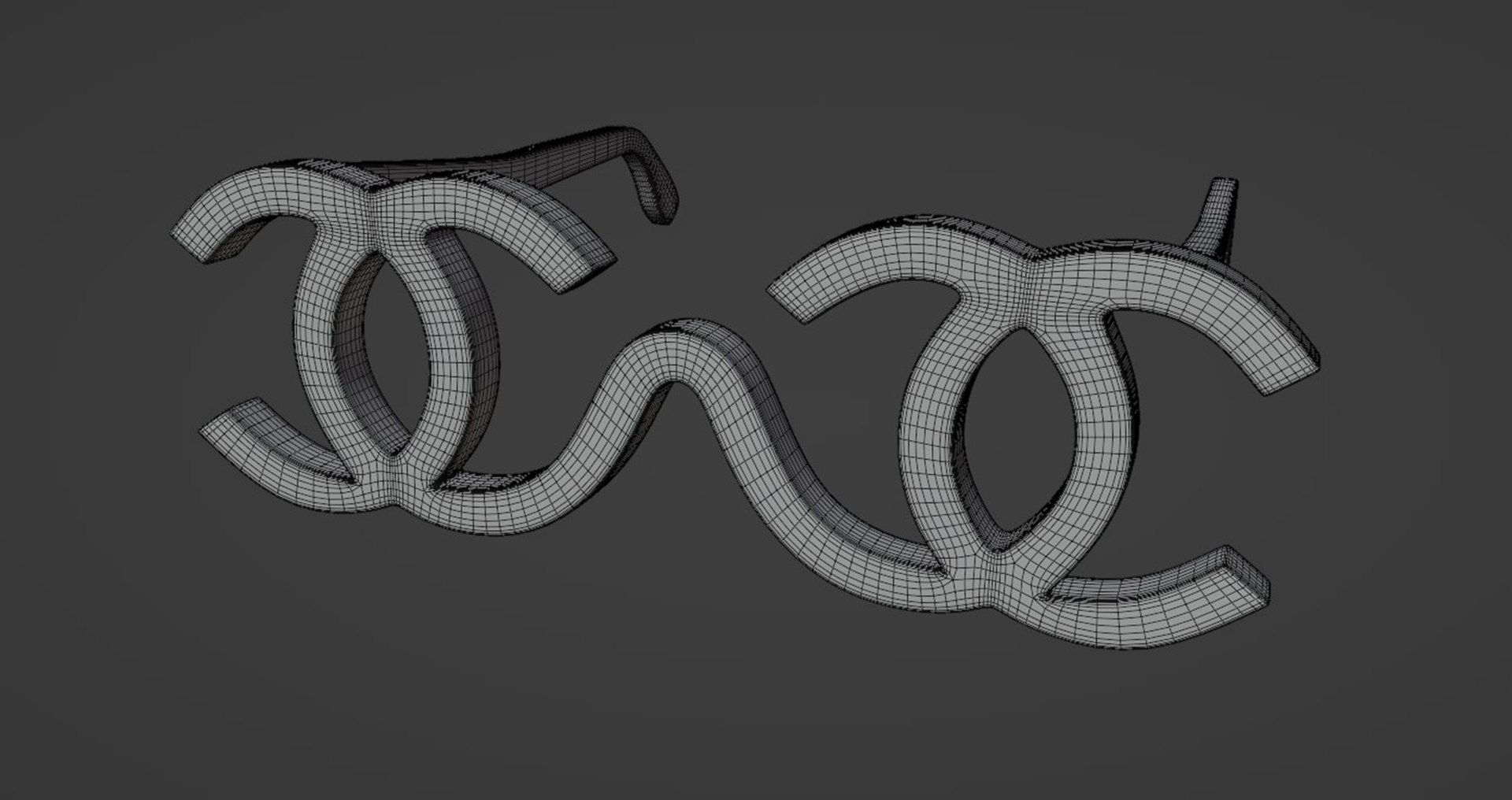 3D CC Logo Futuristic Sunglasses - TurboSquid 2113687