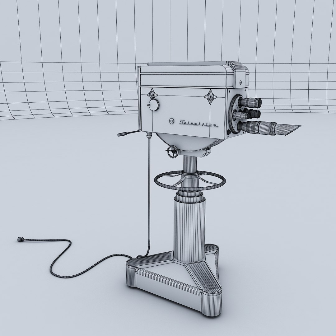3d retro television camera rca model