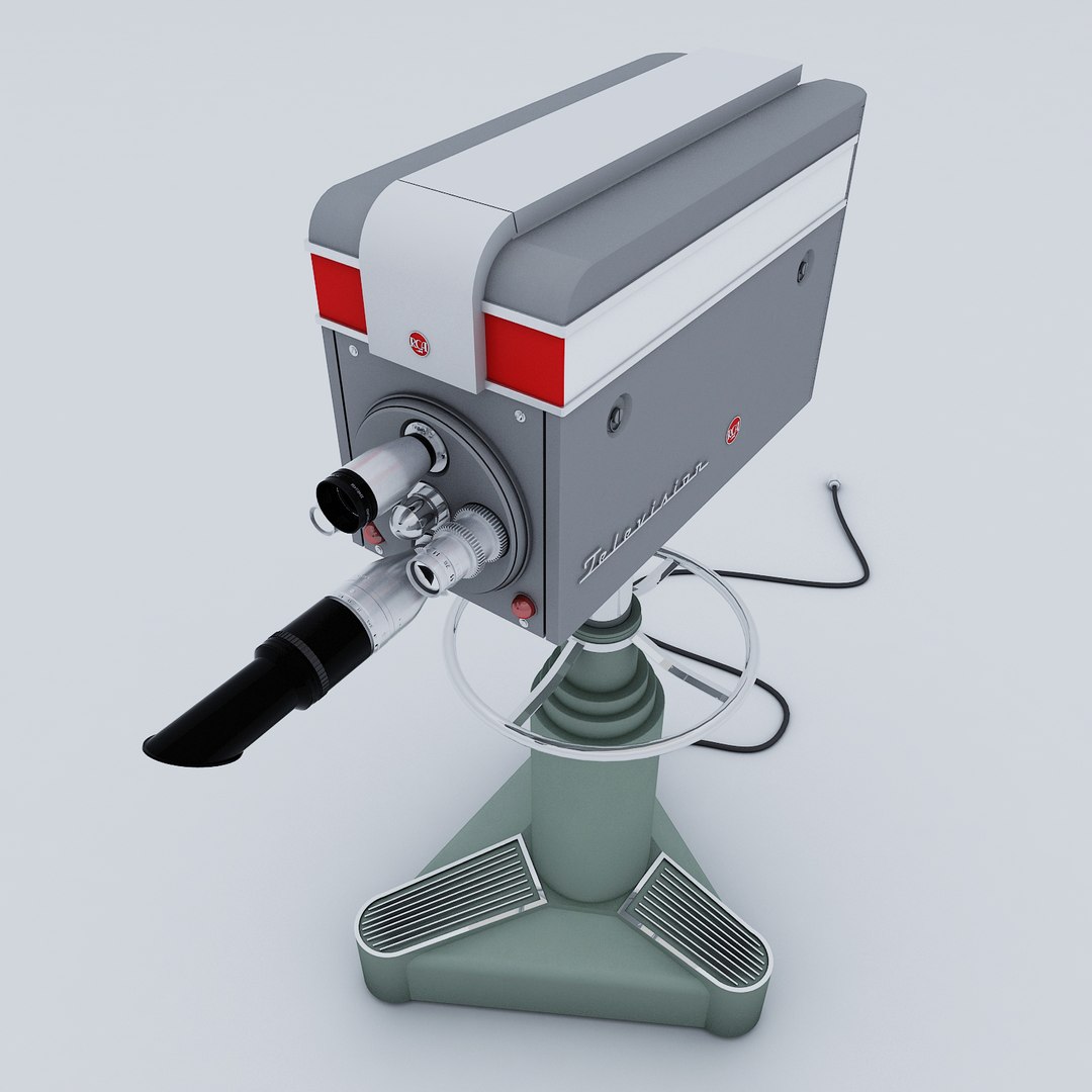 3d retro television camera rca model