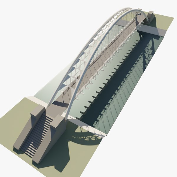 suspension bridge 3d model