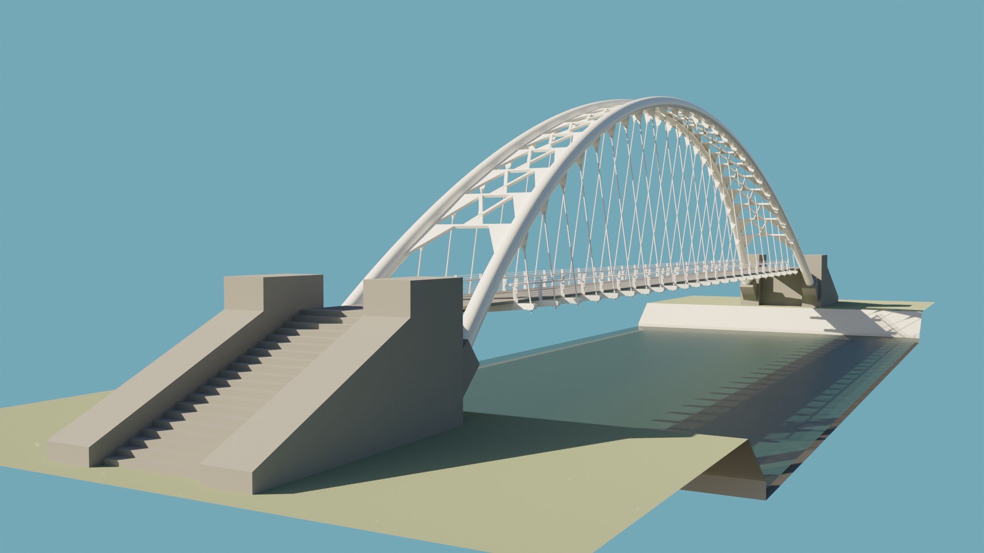 Suspension Bridge 3d Model