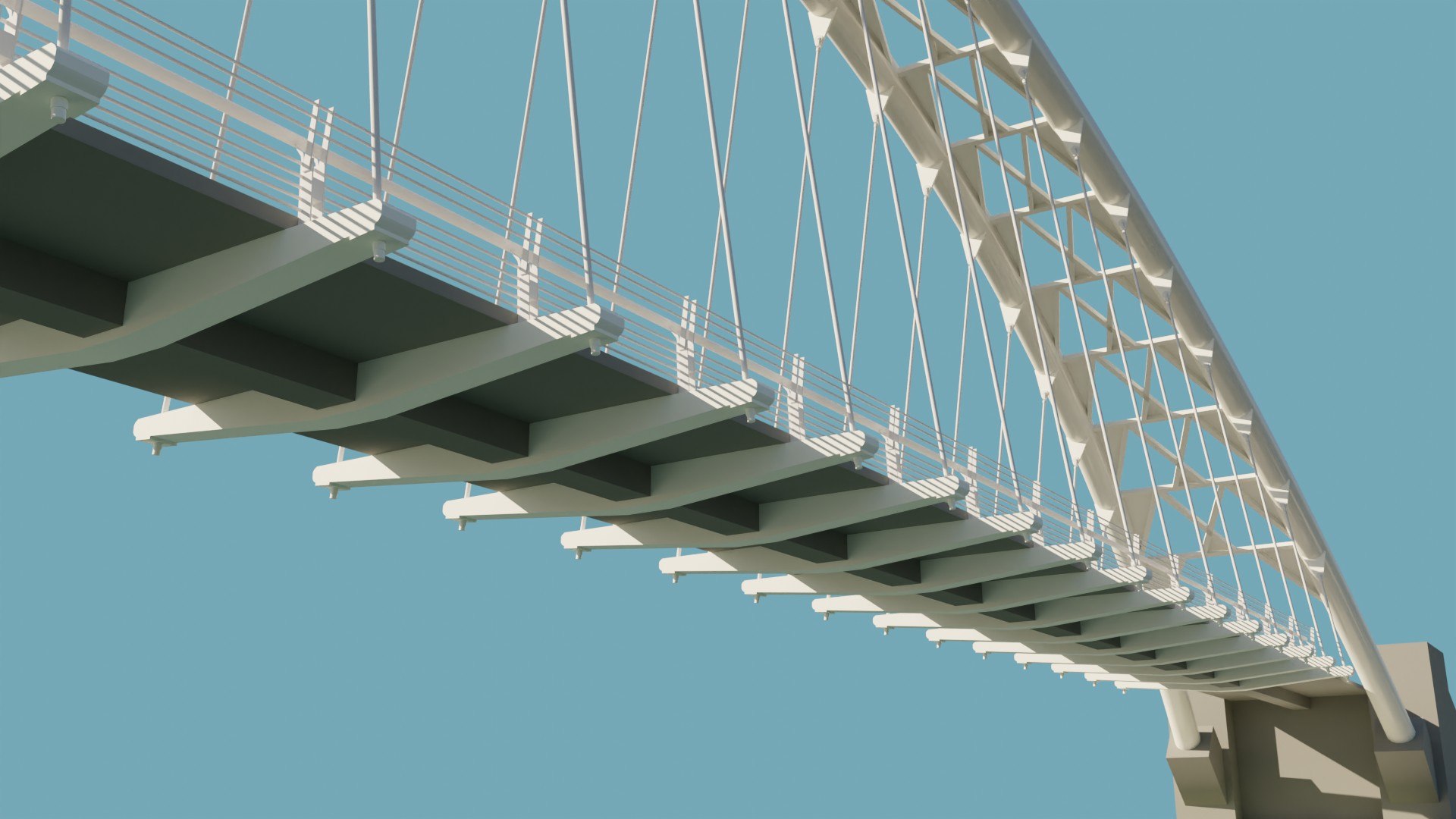 Suspension Bridge 3d Model