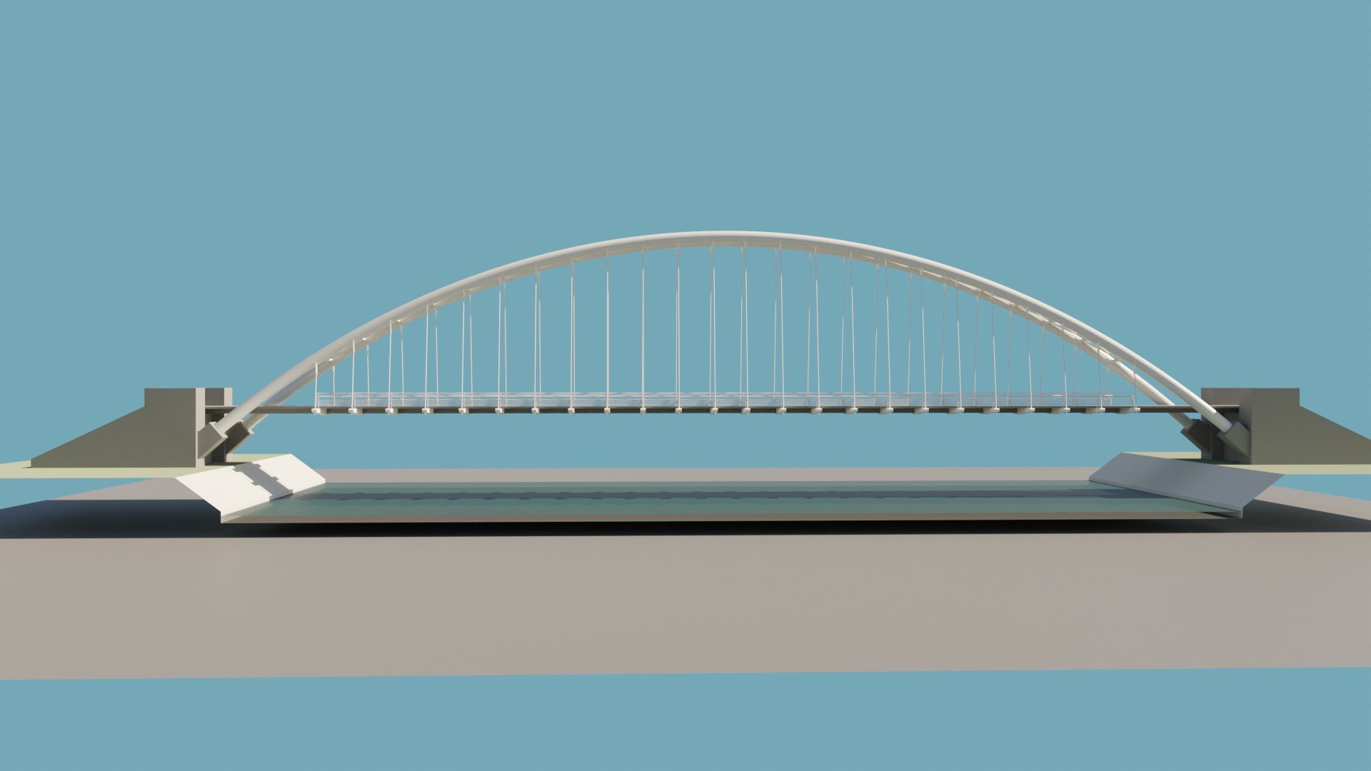 Suspension Bridge 3d Model