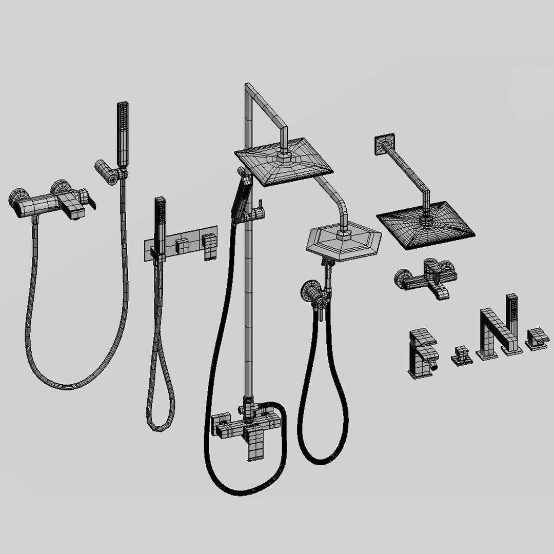 Mixer Shower Cezares 3D Model - TurboSquid 1643311