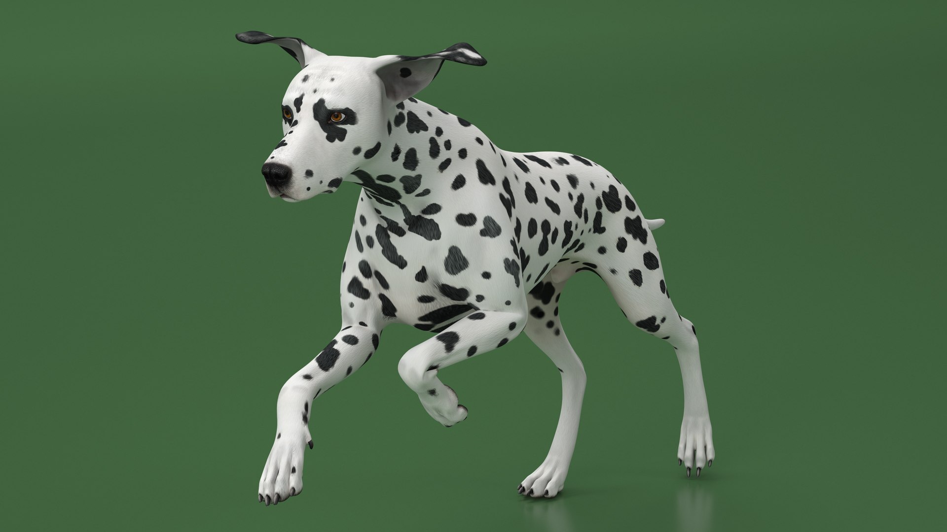 Running Spotted Dalmatian Dog 3D Model - TurboSquid 2230730
