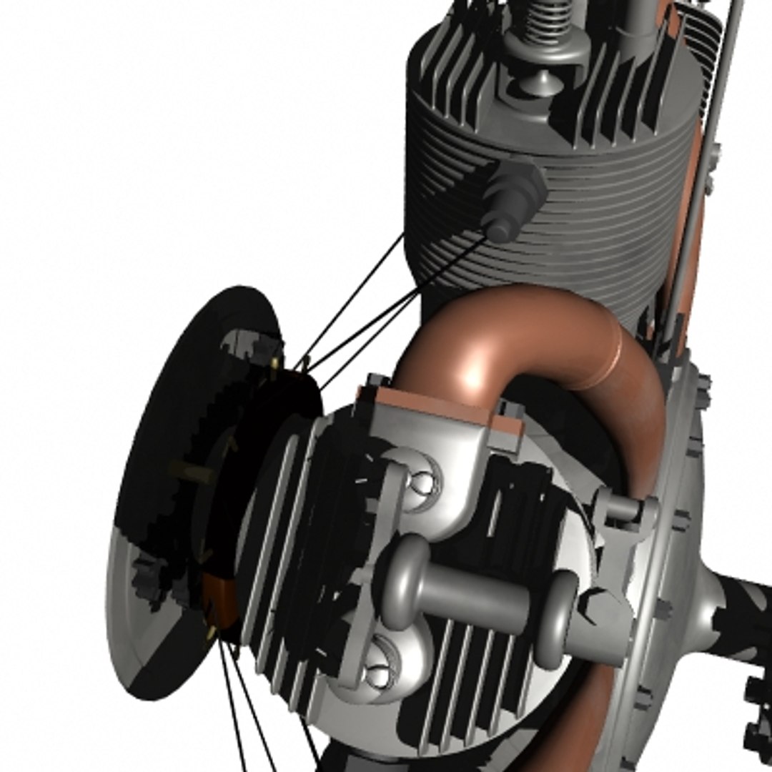 3d Le Rhone Engine Rotary Model
