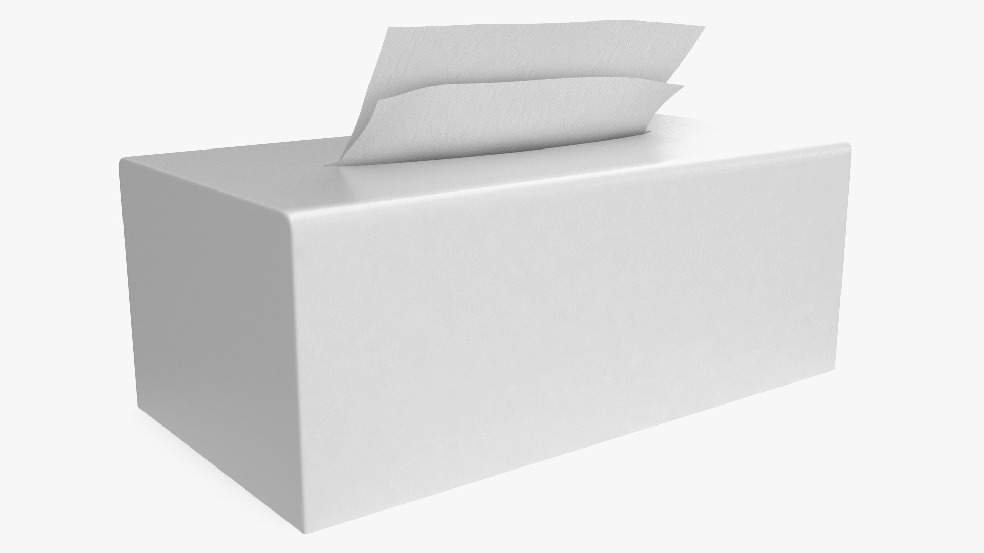 3D Model Tissue Box White - TurboSquid 2149414