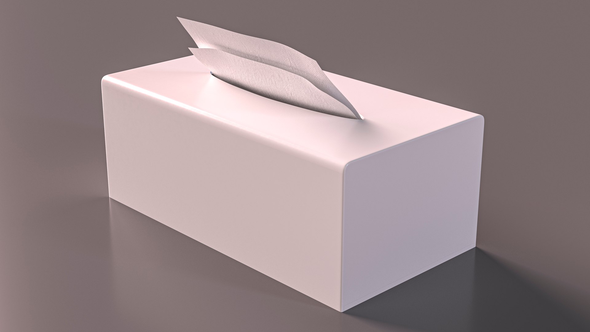 3D Model Tissue Box White - TurboSquid 2149414