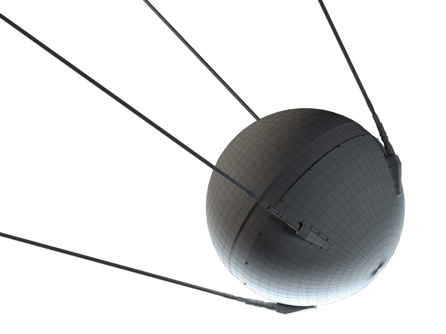 Russian Sputnik 3d Model