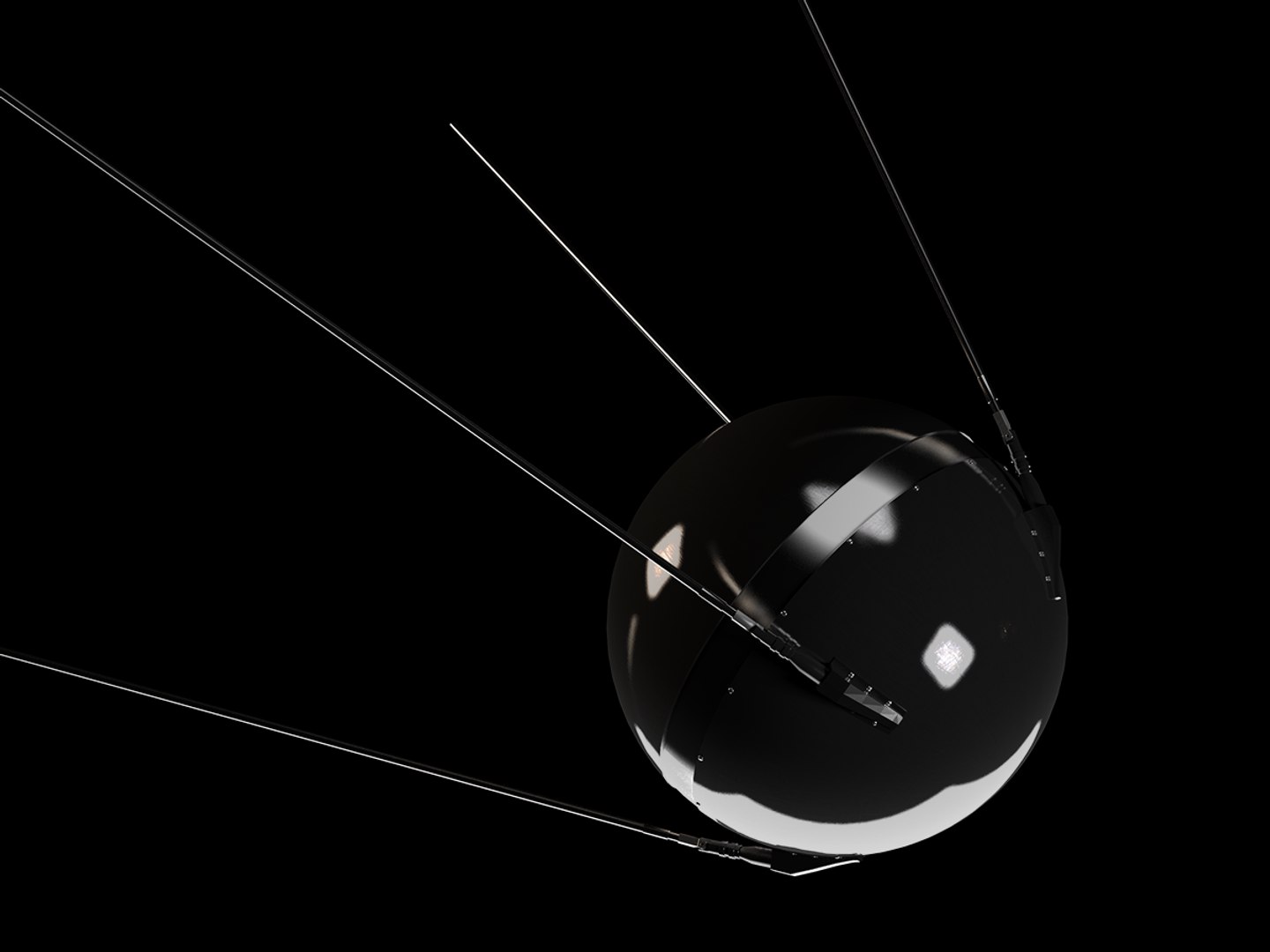 Russian Sputnik 3d Model