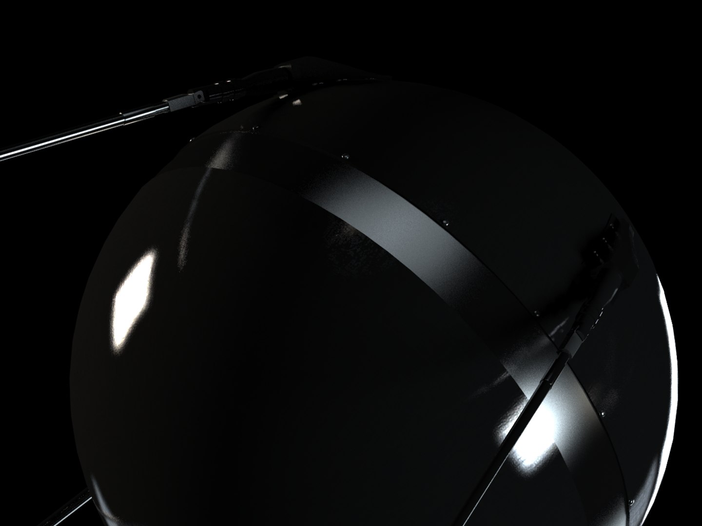 Russian Sputnik 3d Model