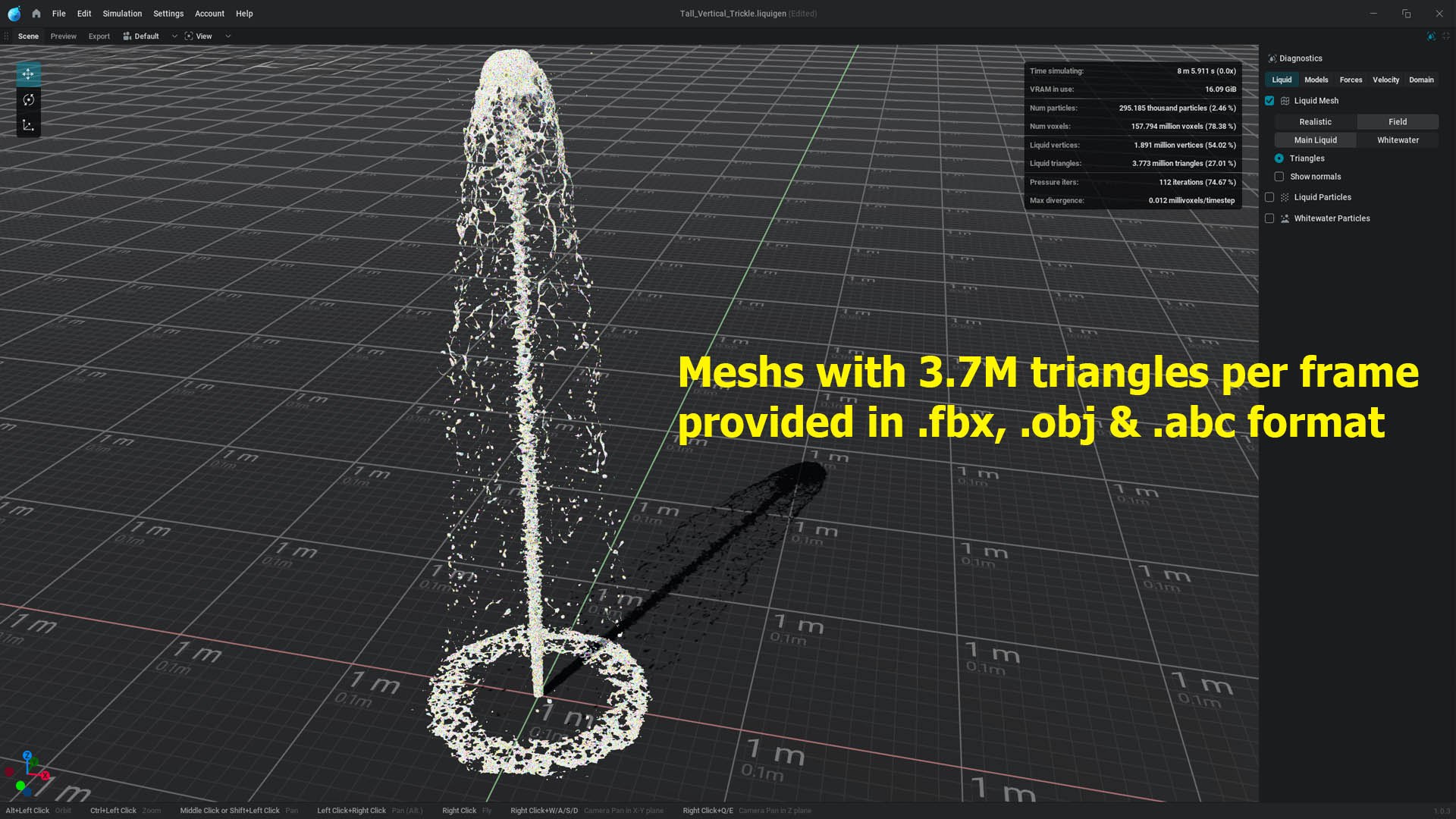 3D 3 Size Height Trickle Fountains Straight Rising Up - Animation Of ...