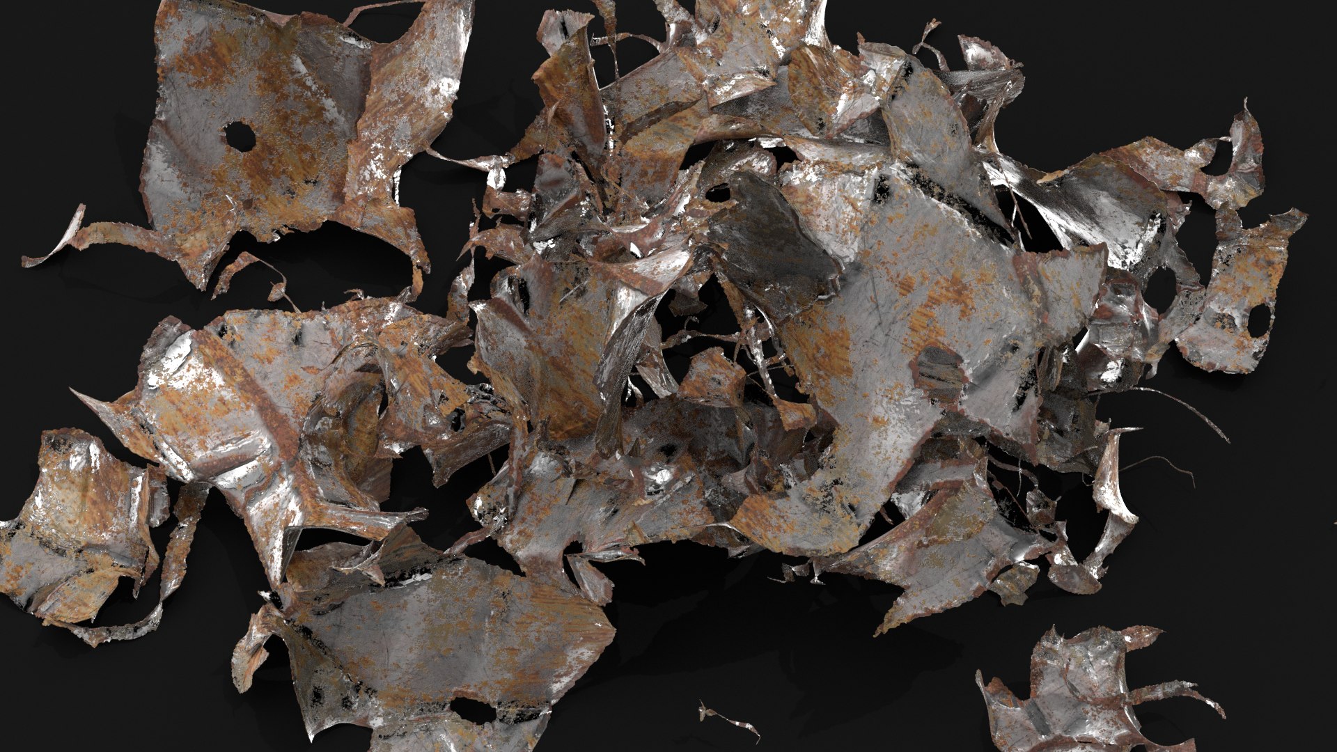 Pile Of Metal Sharpnel 3D Model - TurboSquid 1832765