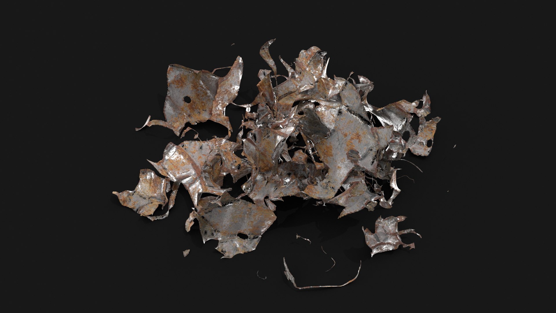 Pile Of Metal Sharpnel 3D Model - TurboSquid 1832765