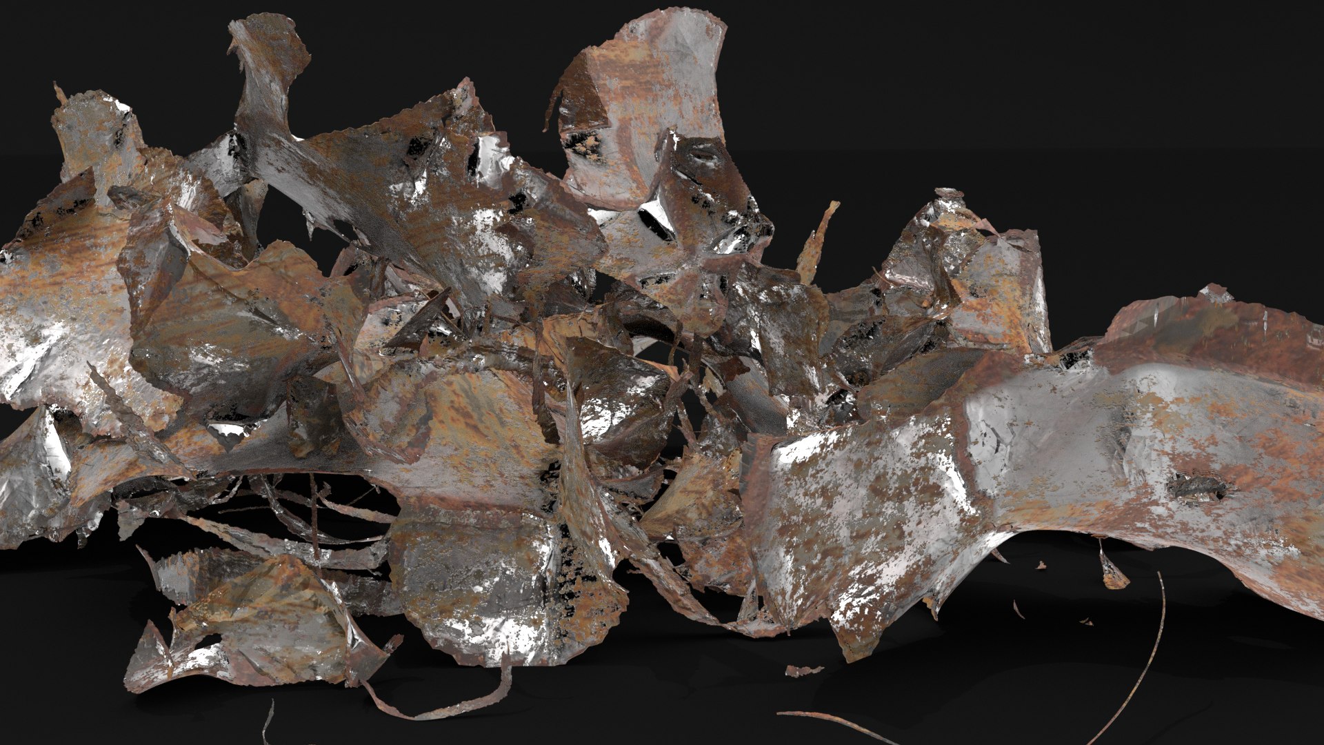 Pile Of Metal Sharpnel 3D Model - TurboSquid 1832765