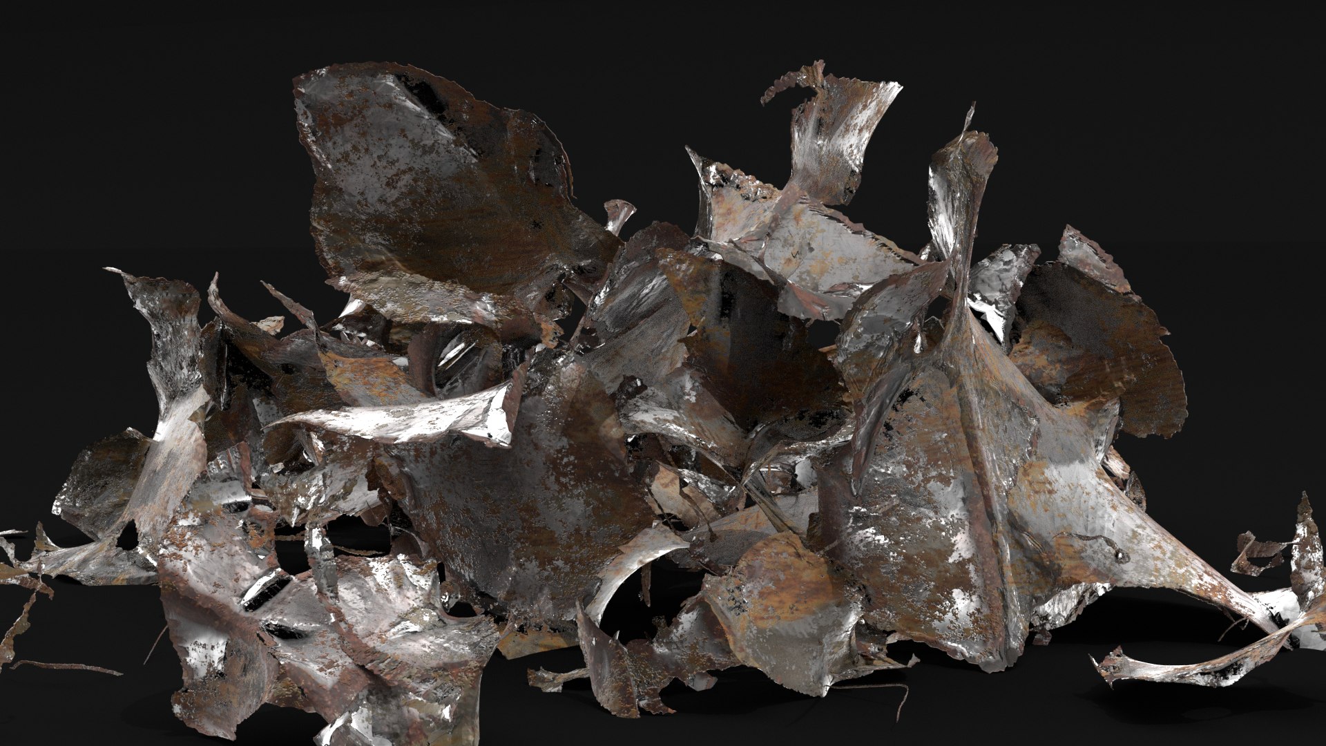 Pile Of Metal Sharpnel 3D Model - TurboSquid 1832765