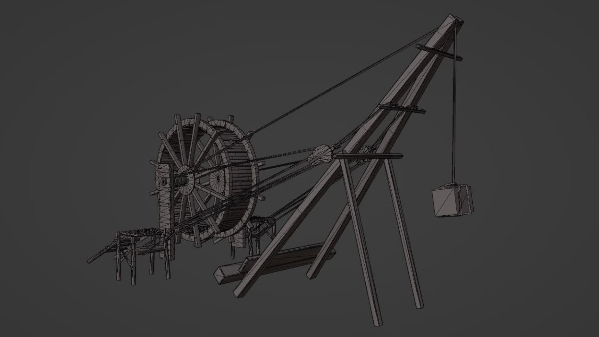 3D Model Roman Construction Crane - TurboSquid 2247702