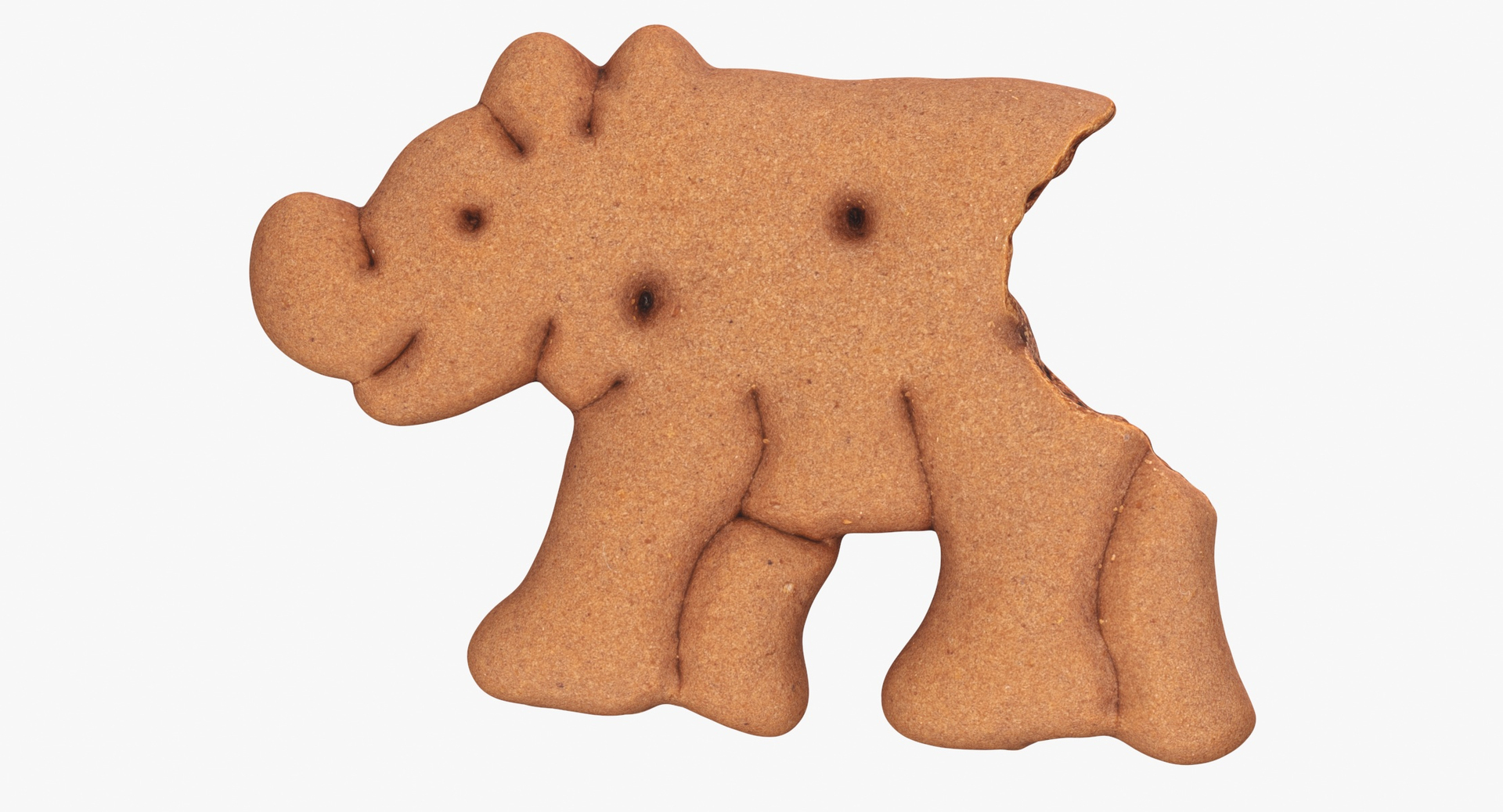 3D Cocoa Rhino Cookie 01 Bitten Model - TurboSquid 1975969