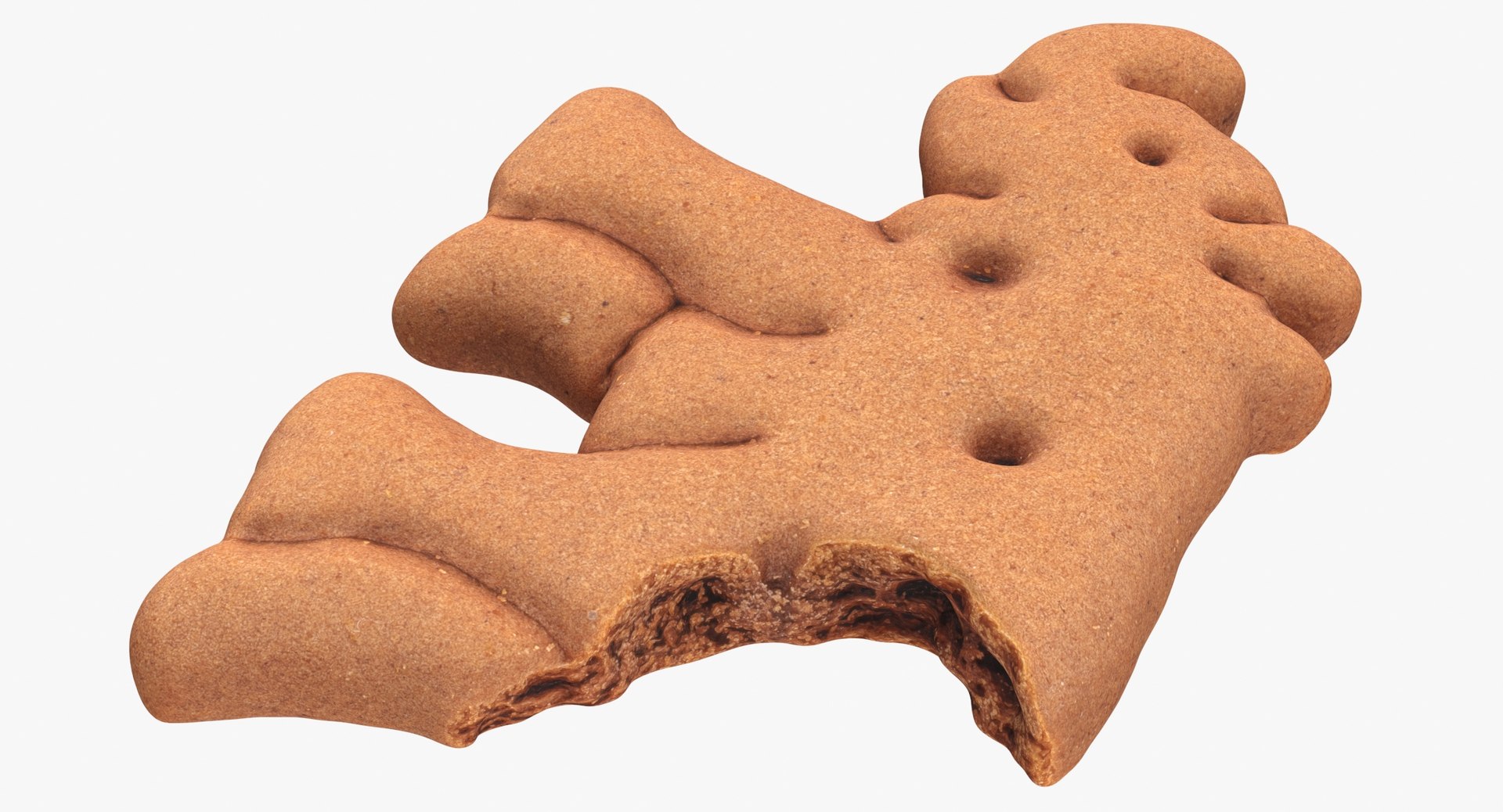 3D Cocoa Rhino Cookie 01 Bitten Model - TurboSquid 1975969