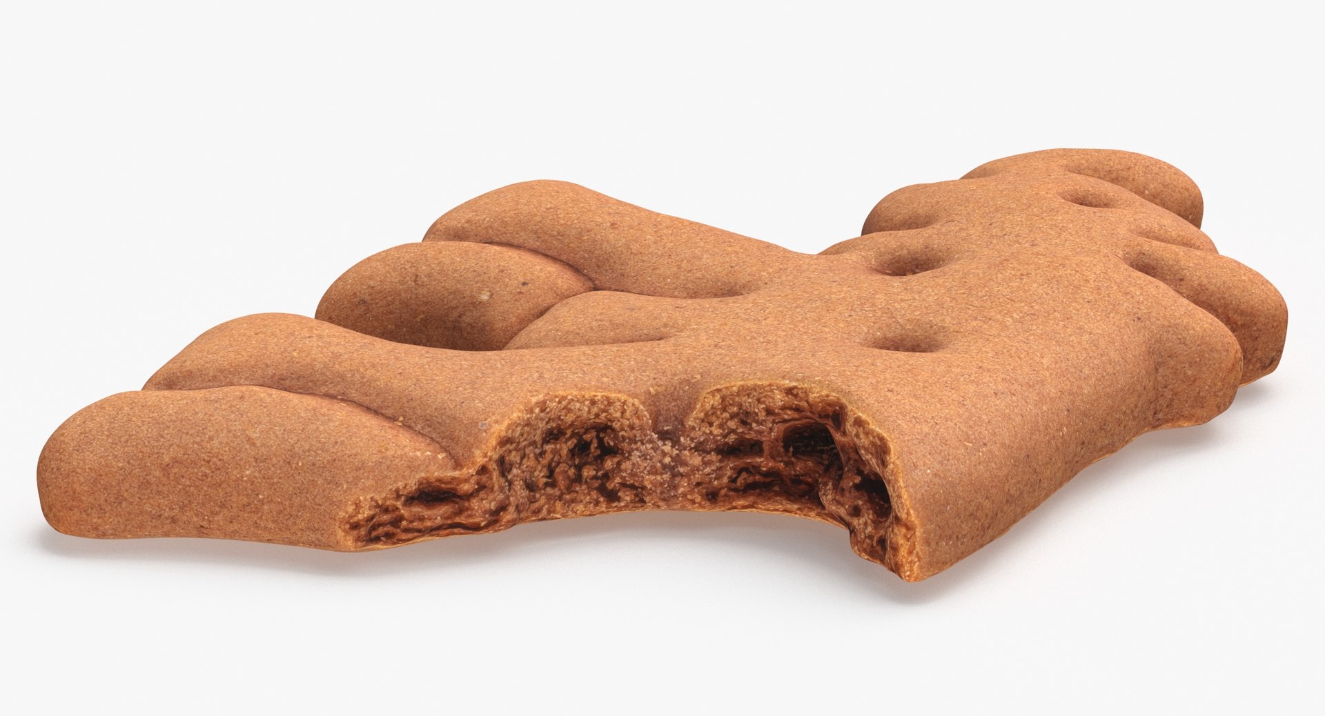 3D Cocoa Rhino Cookie 01 Bitten Model - TurboSquid 1975969