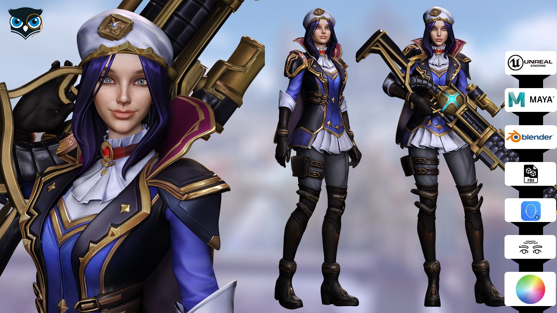 3D Caitlyn Kiramman Arcane 2 - TurboSquid 2328062
