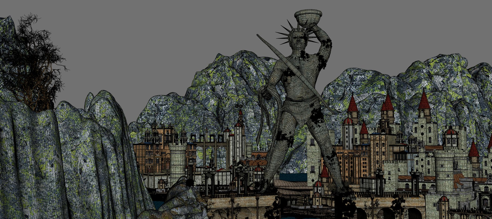 3D Colossus Of Rhodes - TurboSquid 2192428