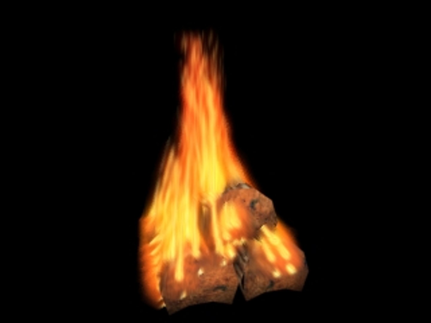 3d Fireplace Animation Model