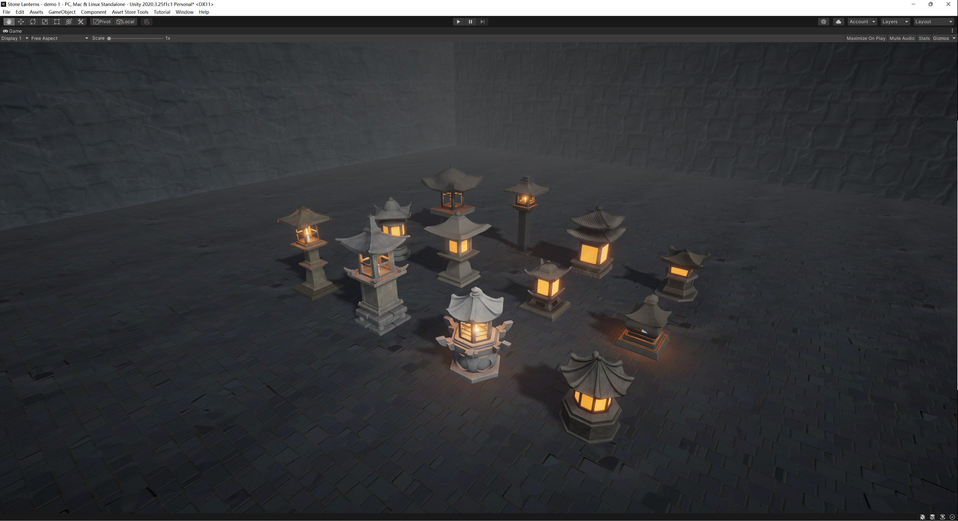 3D model 12 Stone Lanterns Low-poly - TurboSquid 2070457