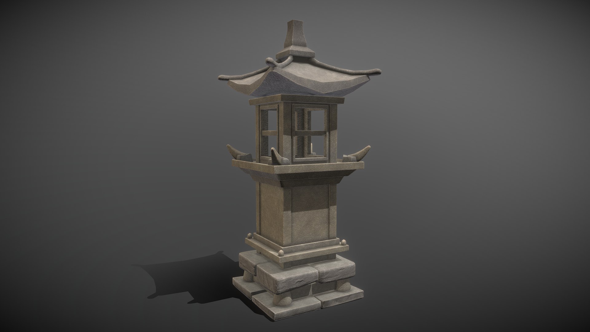 3D model 12 Stone Lanterns Low-poly - TurboSquid 2070457