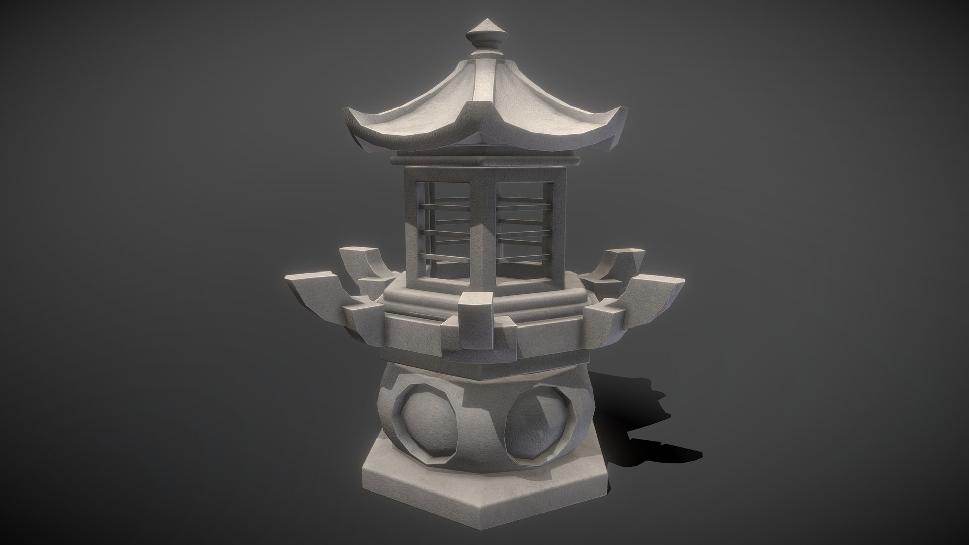 3D model 12 Stone Lanterns Low-poly - TurboSquid 2070457