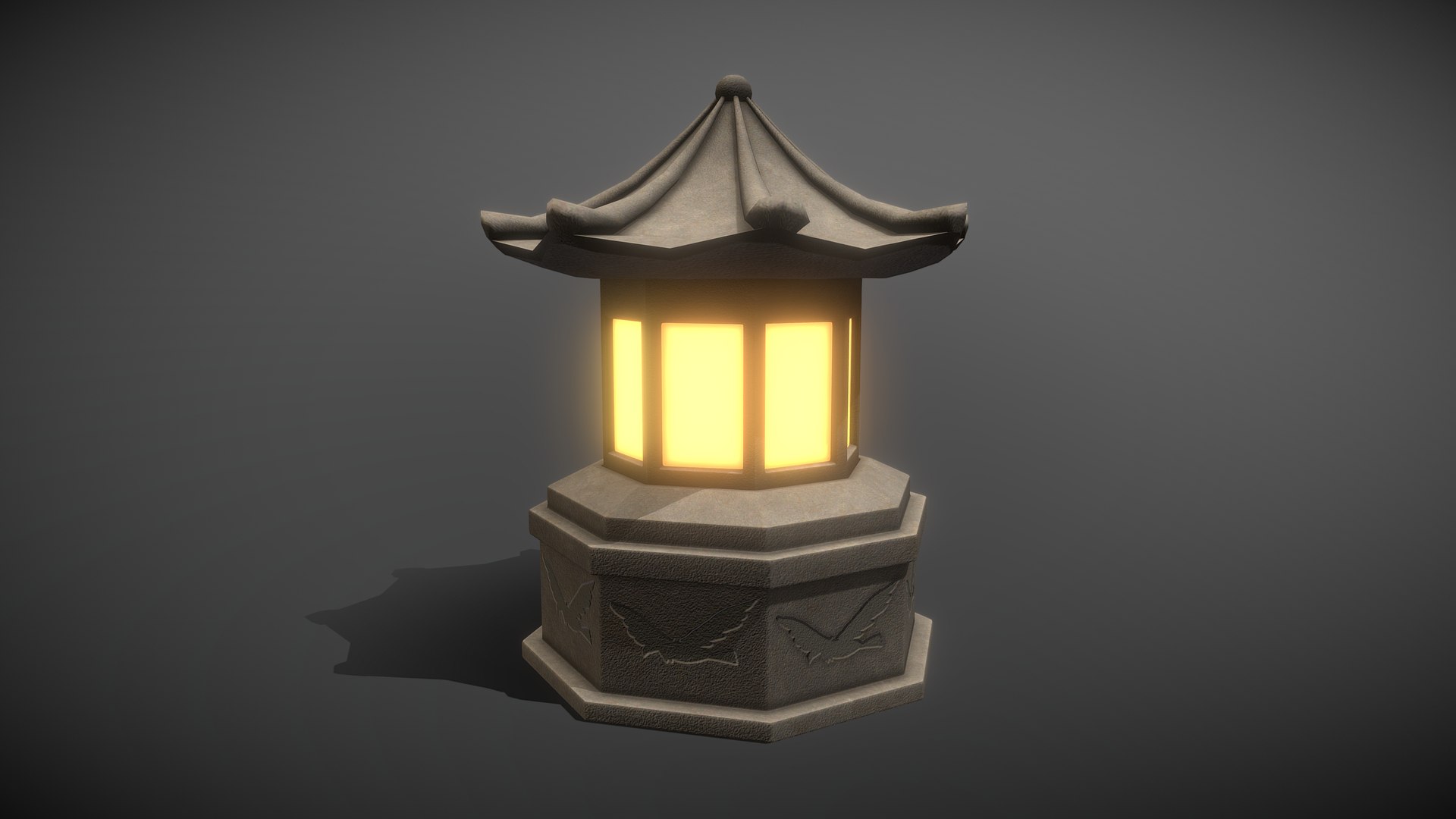3D model 12 Stone Lanterns Low-poly - TurboSquid 2070457
