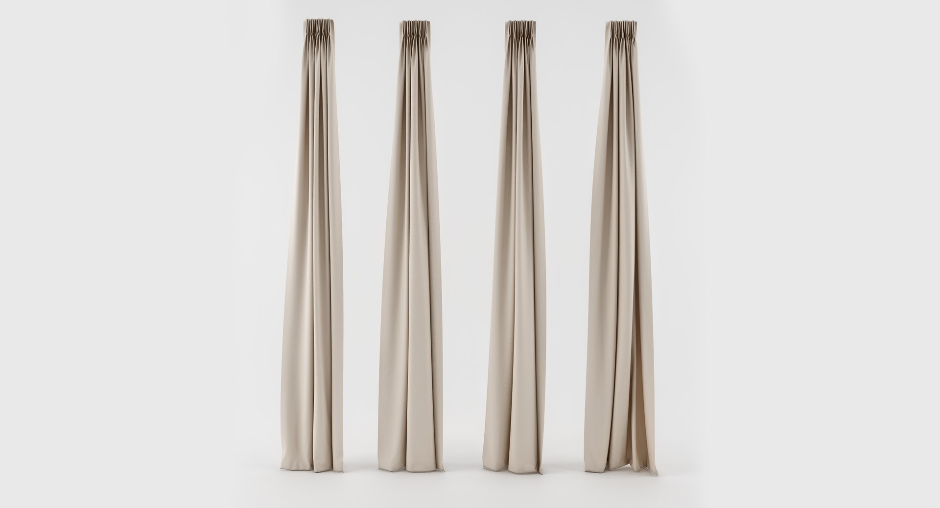 3d Model Kind Modern Curtains