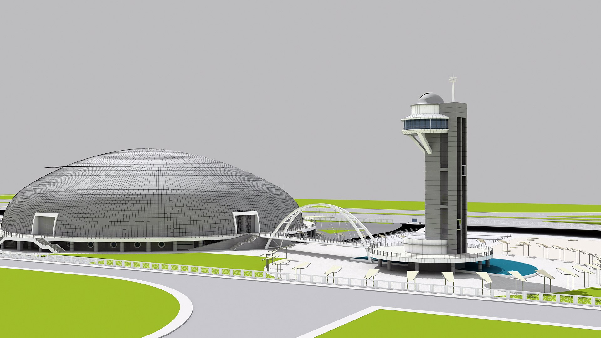 Konya Science Center Building 3D Model - TurboSquid 1292355