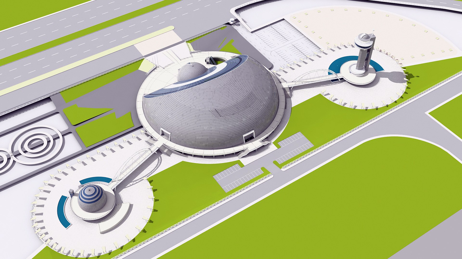 Konya Science Center Building 3D Model - TurboSquid 1292355