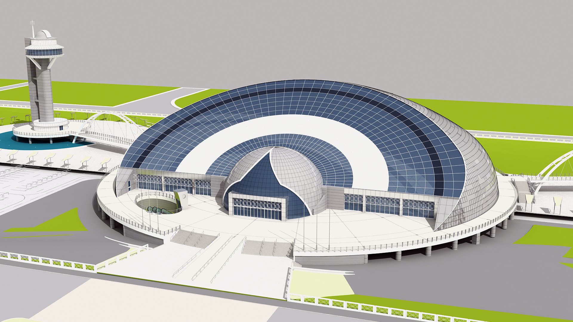 Konya Science Center Building 3D Model - TurboSquid 1292355