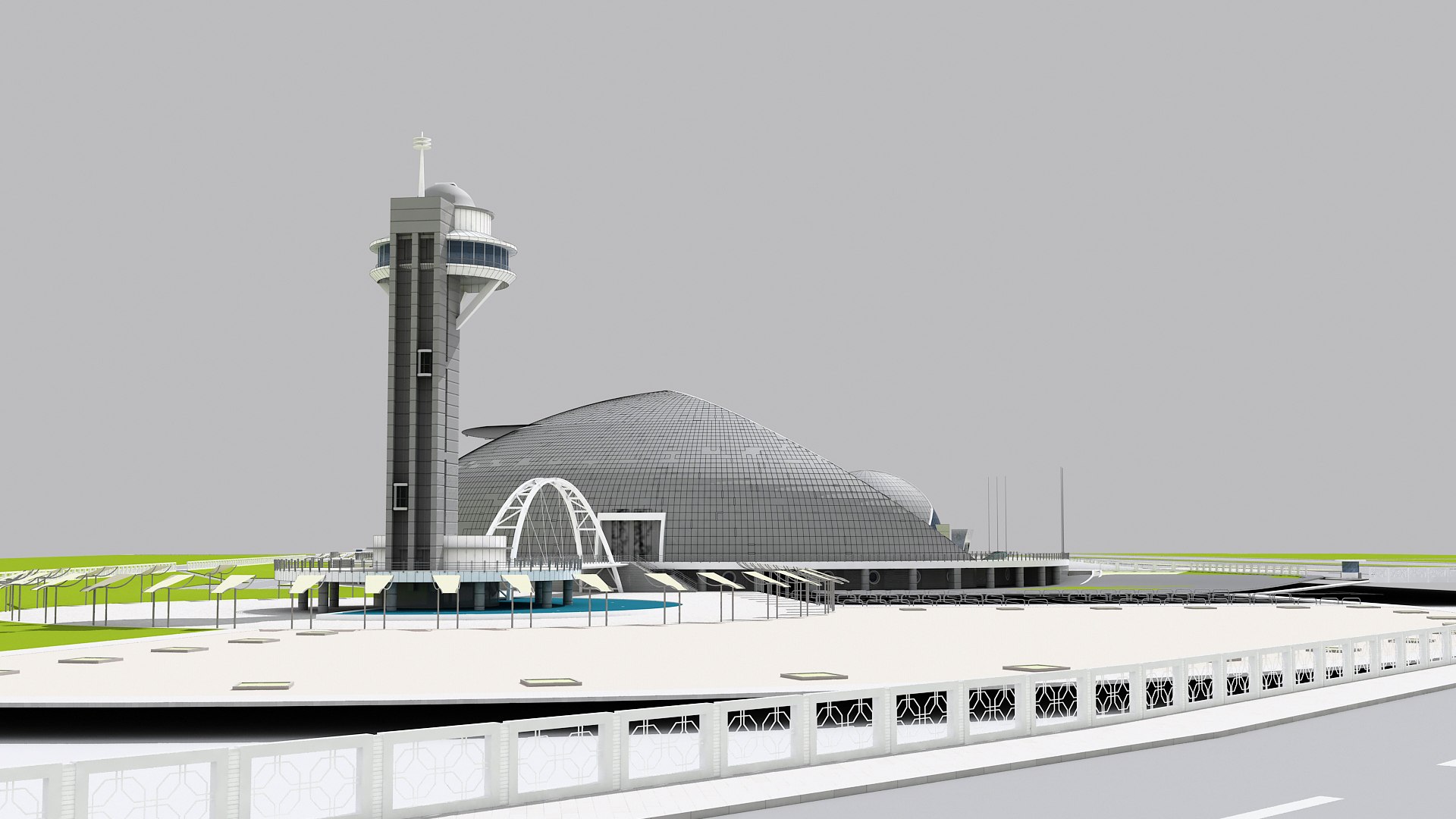 Konya Science Center Building 3D Model - TurboSquid 1292355