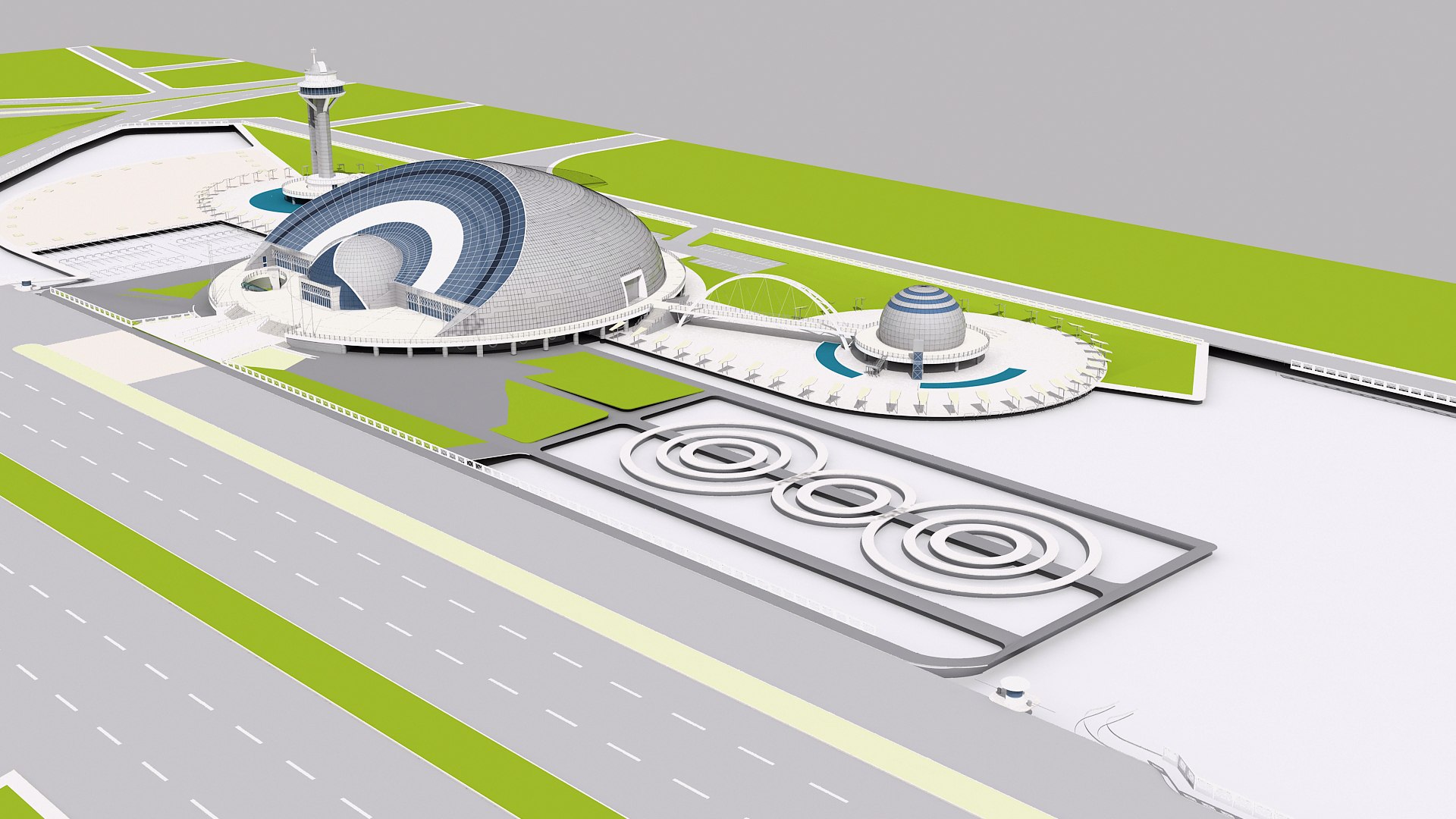 Konya Science Center Building 3D Model - TurboSquid 1292355