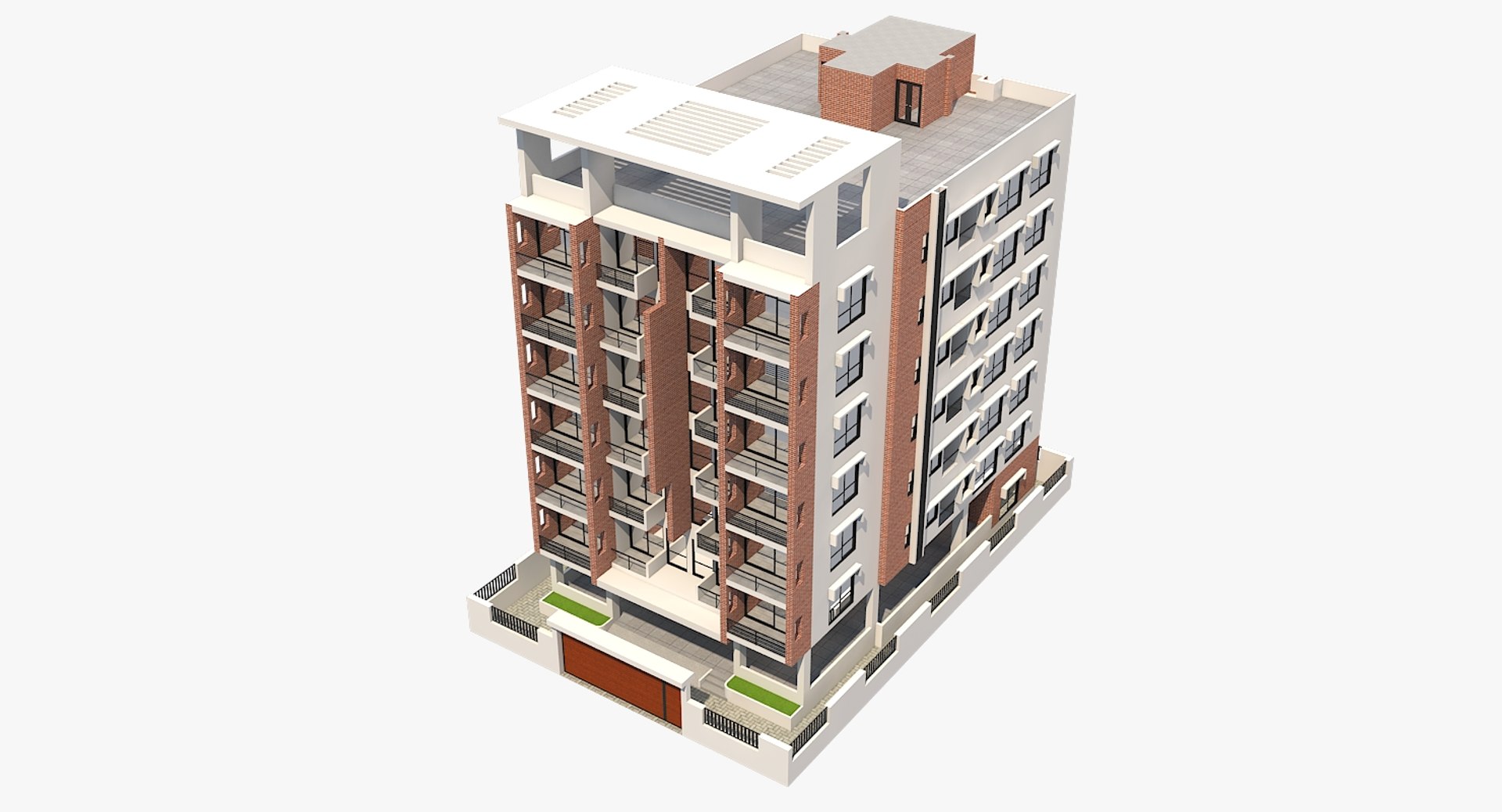 3D Apartment Building 27 - TurboSquid 1380477