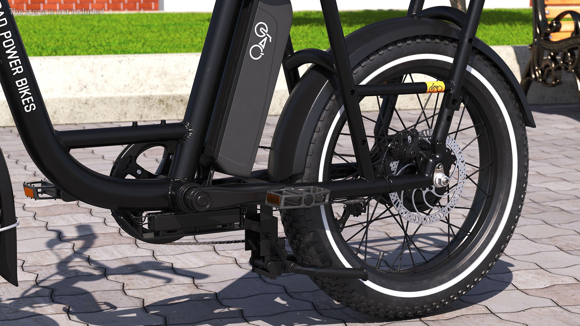 3D Electric Delivery Bike RadRunner Black Rigged For Cinema 4D ...