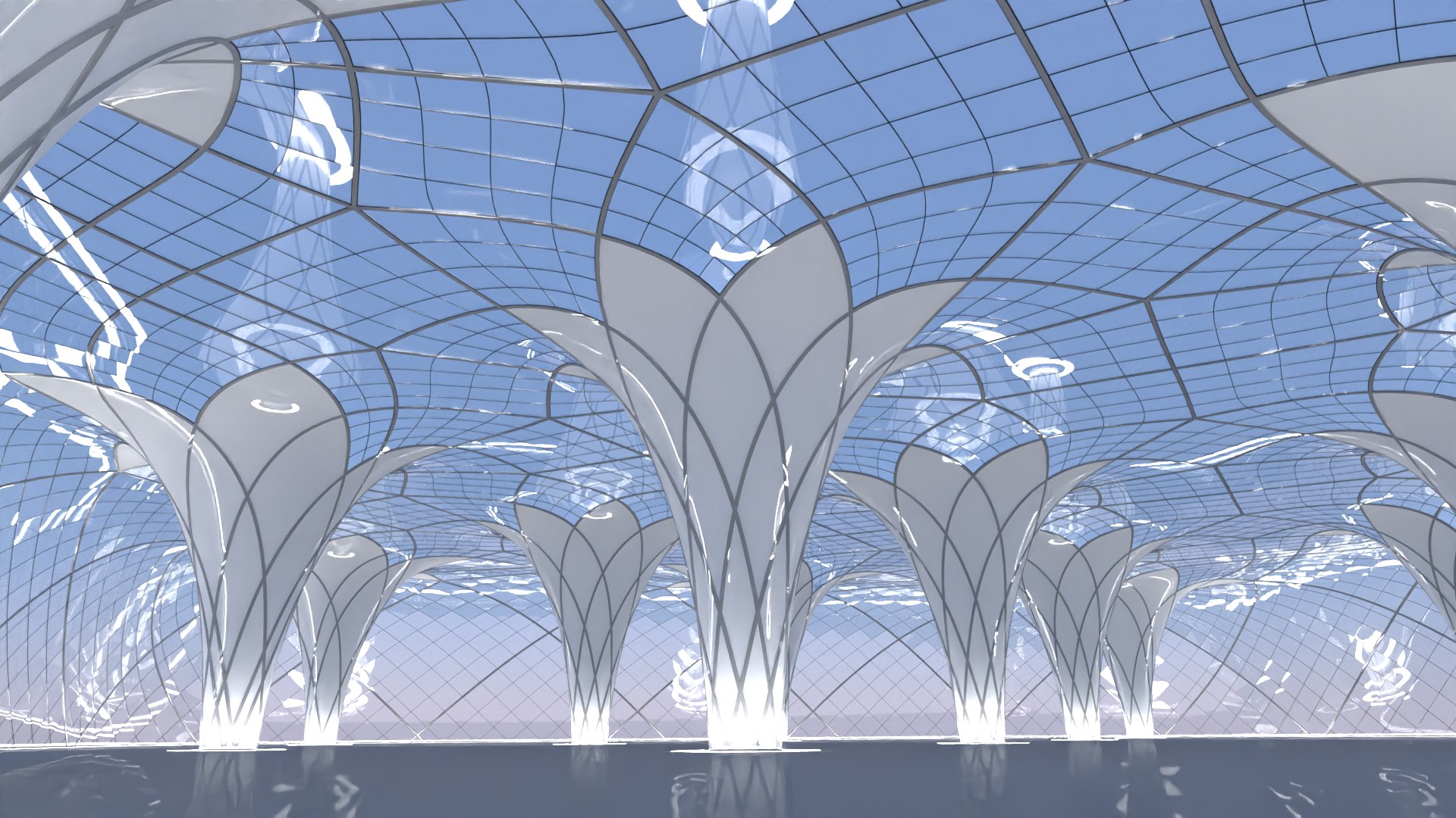3D Model Future Glass Building - TurboSquid 2055199