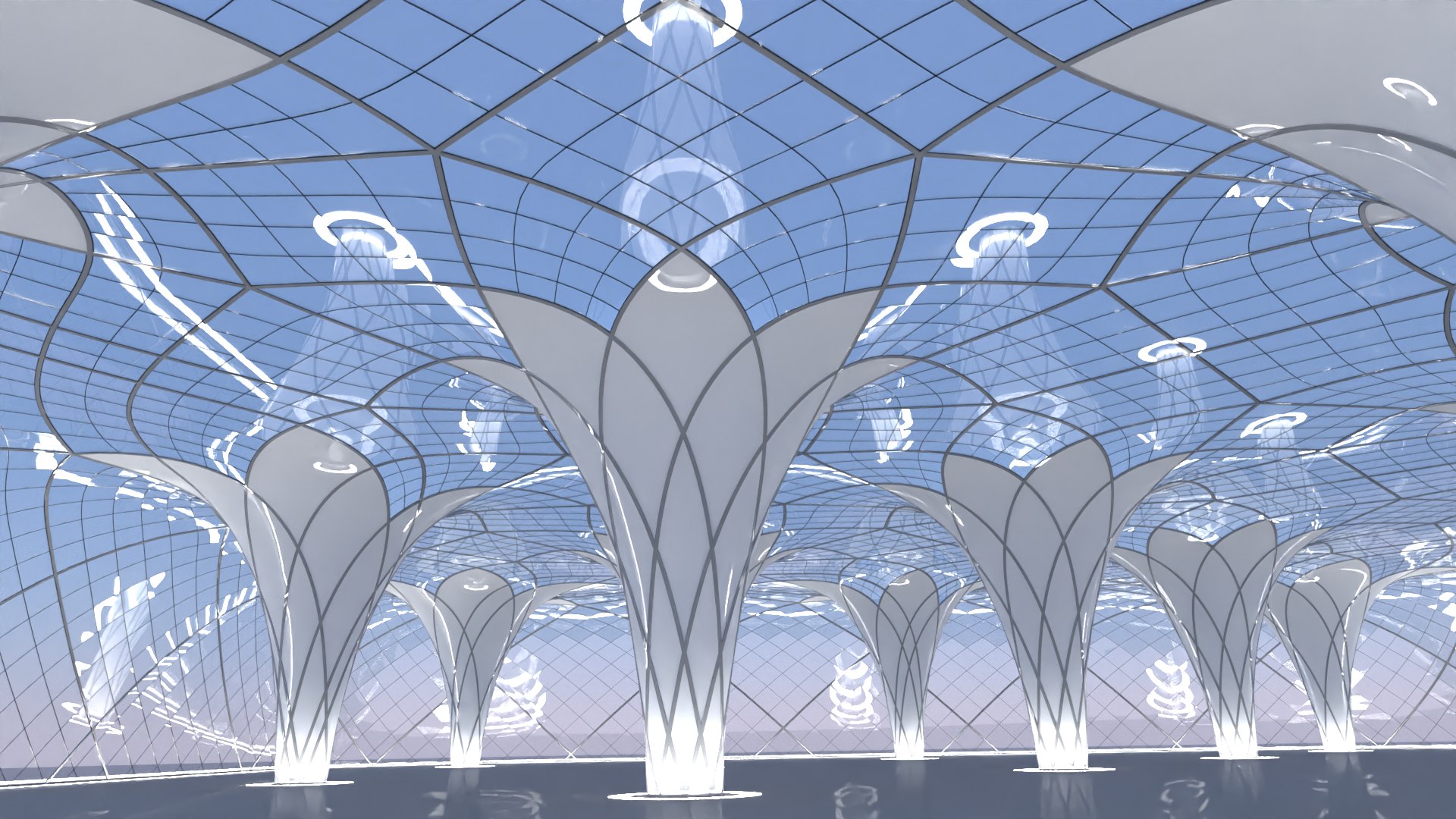 3D Model Future Glass Building - TurboSquid 2055199